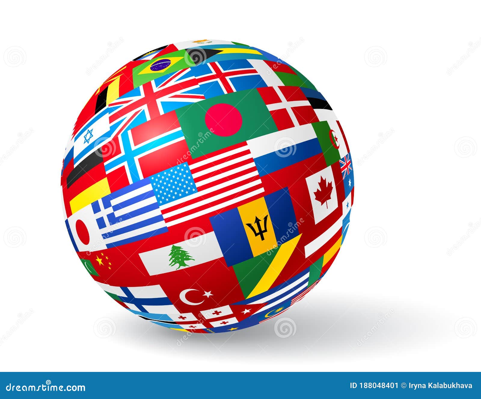 World flags sphere stock illustration. Illustration of worldwide ...