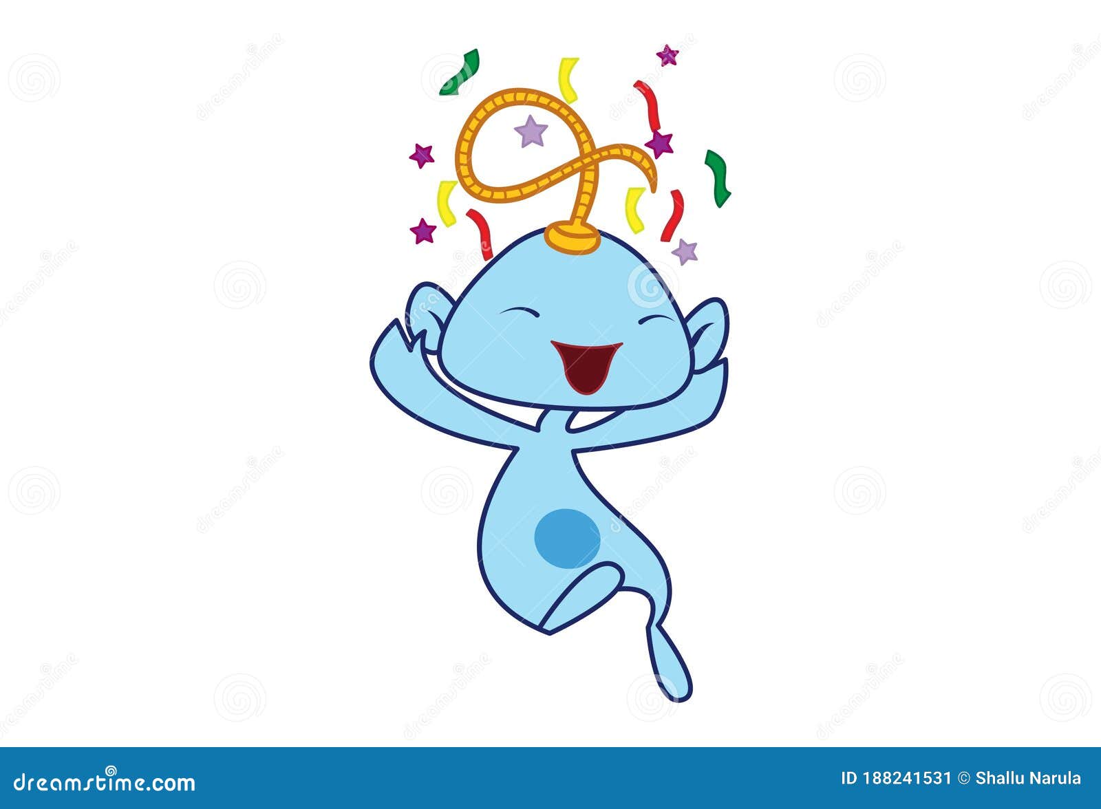 Vector Cartoon Illustration of Genie Stock Vector - Illustration of ...