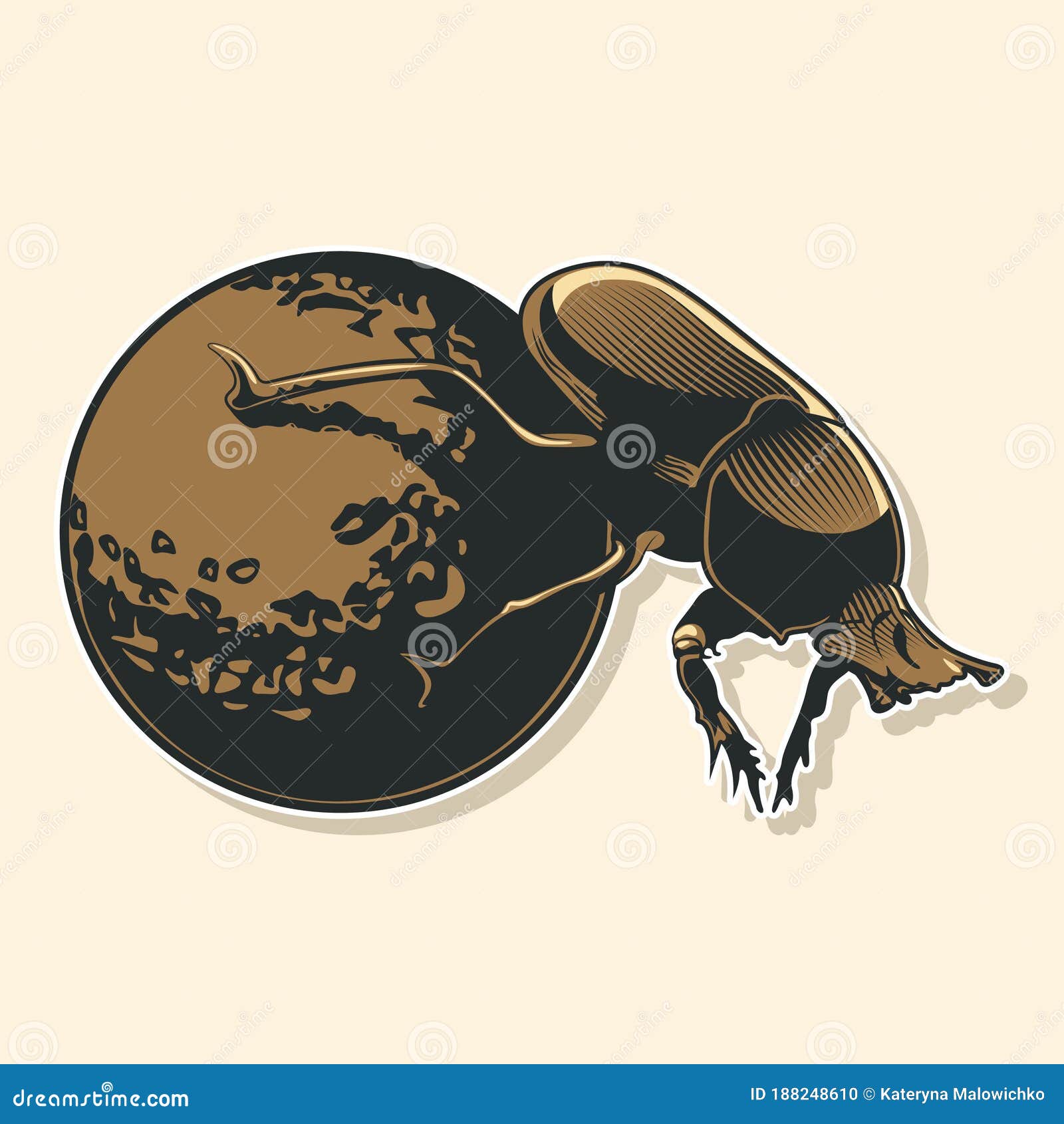 Dor-Beetle, Dung Bug Vector Drawing | CartoonDealer.com #188248610