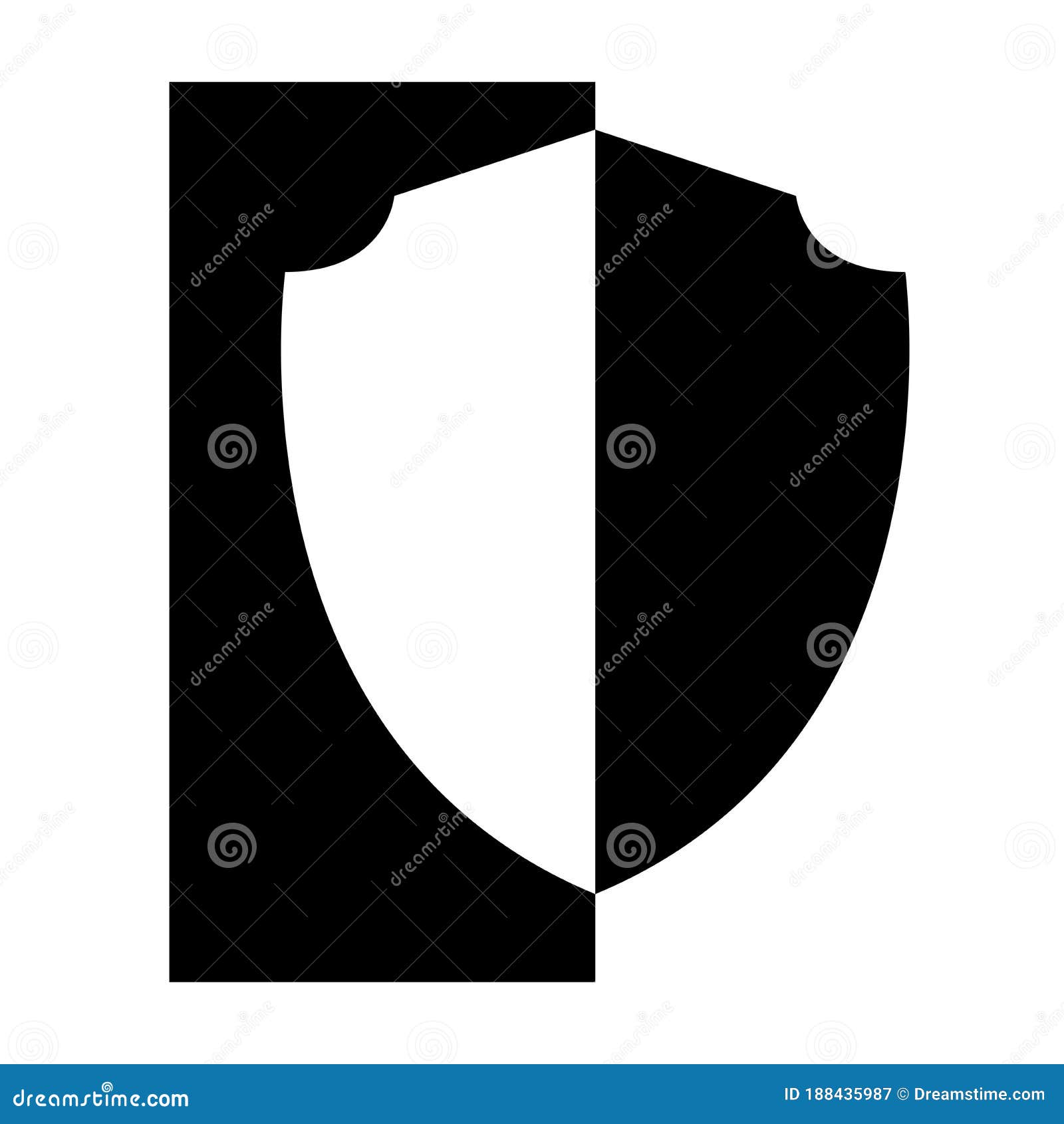 Flat Shield Vector Design Iconic Stock Vector - Illustration of ...