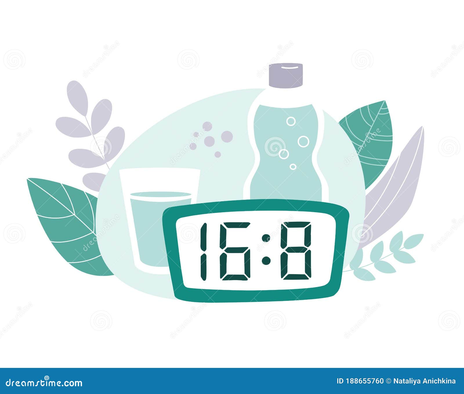Intermittent Fasting Protocol 16 To 8 Hours. Stock Vector ...