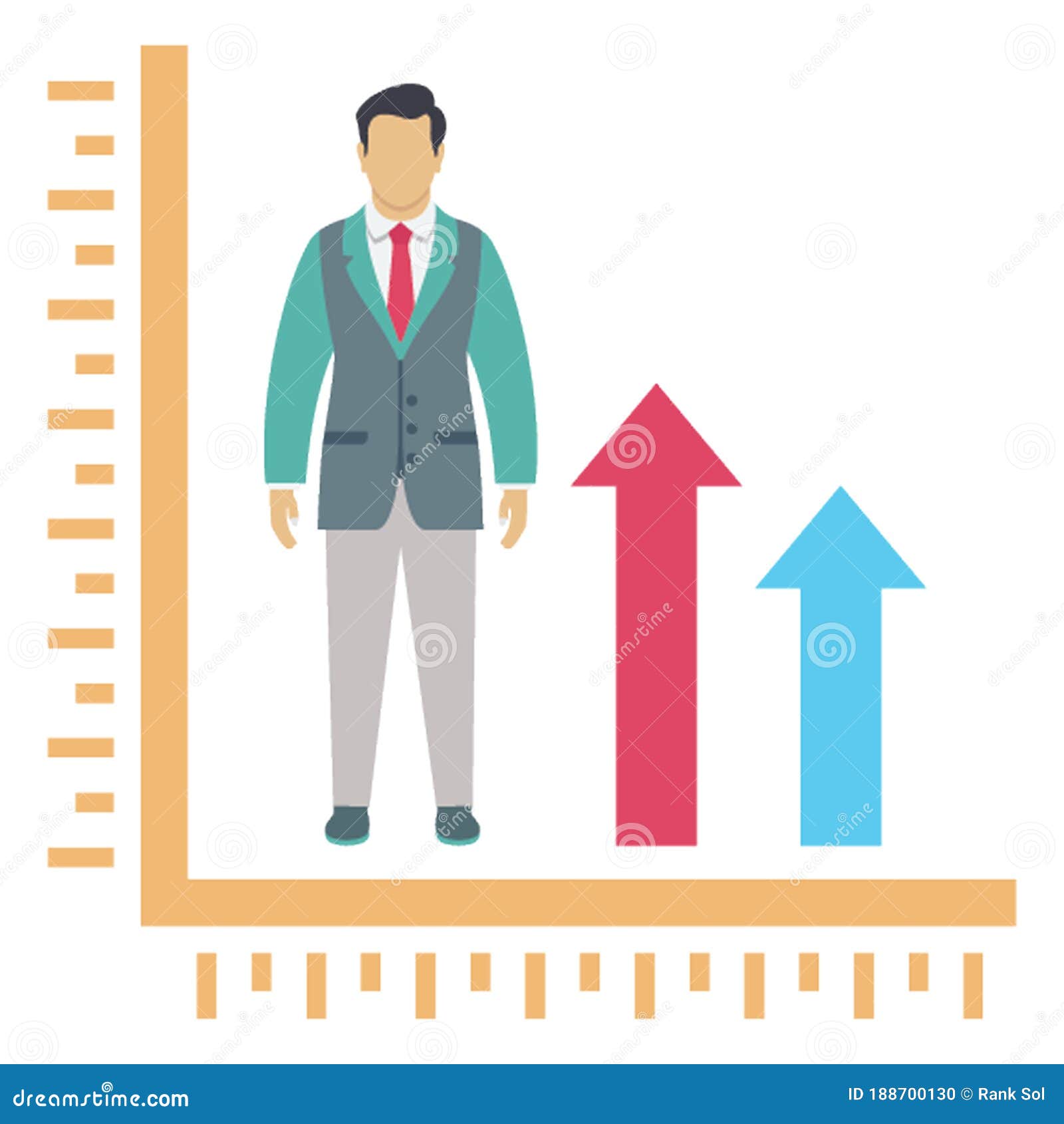 Career Growth Vector Icon Which Can Easily Modify or Edit Stock Vector ...
