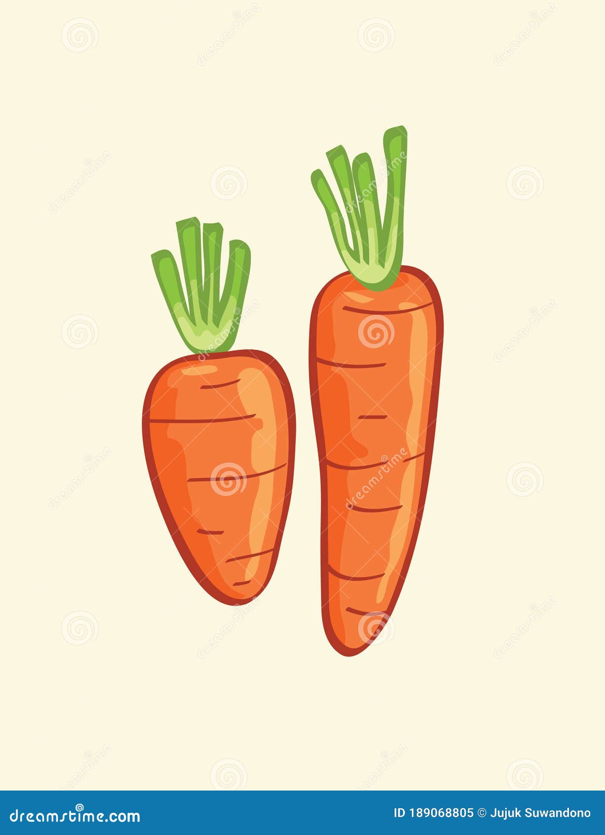 Carrot Cute Anime Humanized Smiling Cartoon Vegetable Food Character ...