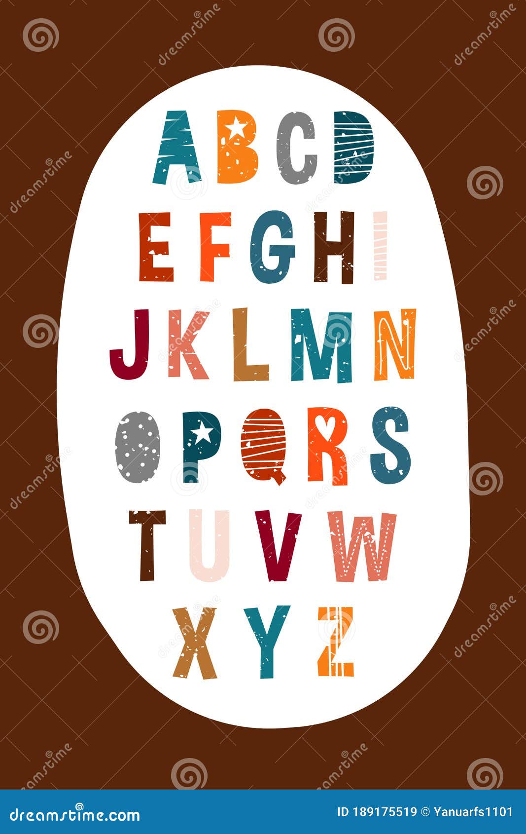 ABC Kids Poster Vector. Children`s Cheerful Alphabet Wall Poster Vector ...