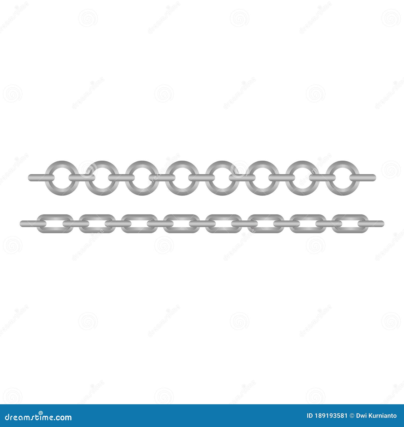 Vector Illustration of a Metal Chain Design Stock Vector - Illustration ...