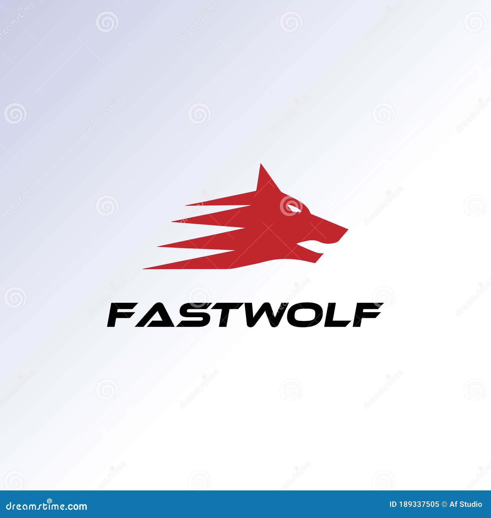 Run Fast Wolf Dog Jackal Head Silhouette Logo Design Cartoon Vector ...