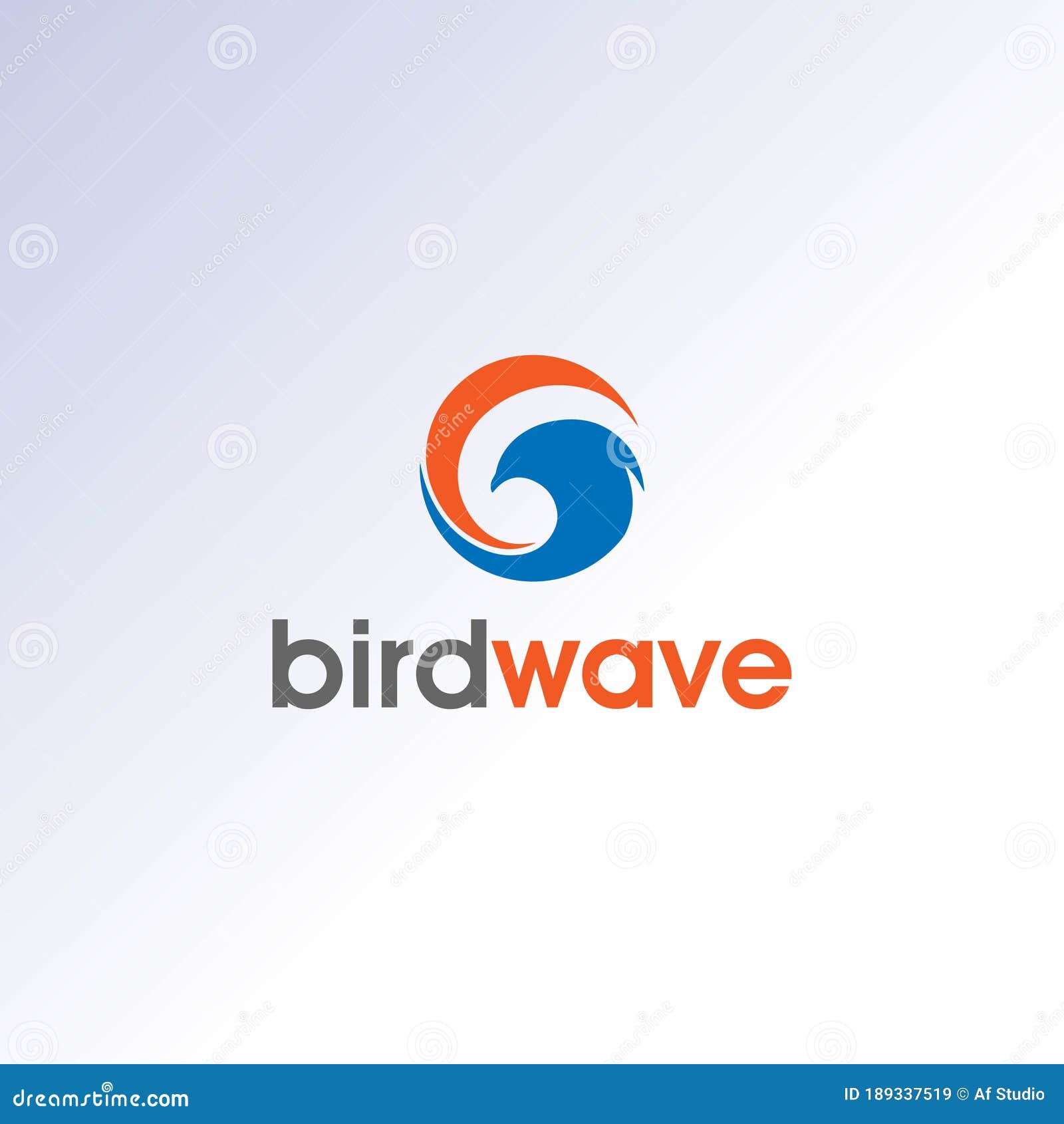 Futuristic Modern Circle Bird Eagle Falcon Wave Logo Stock Vector ...