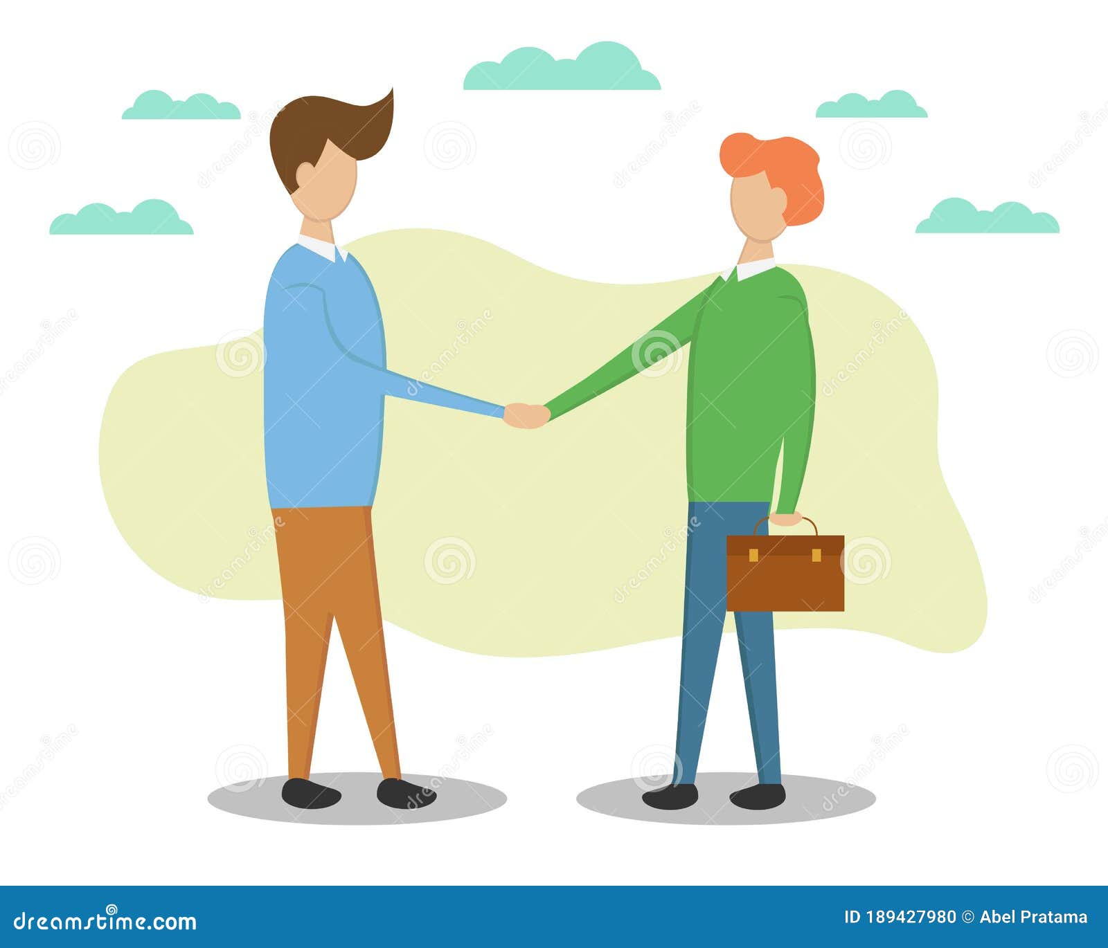 Two people hand shaking stock vector. Illustration of deal - 189427980