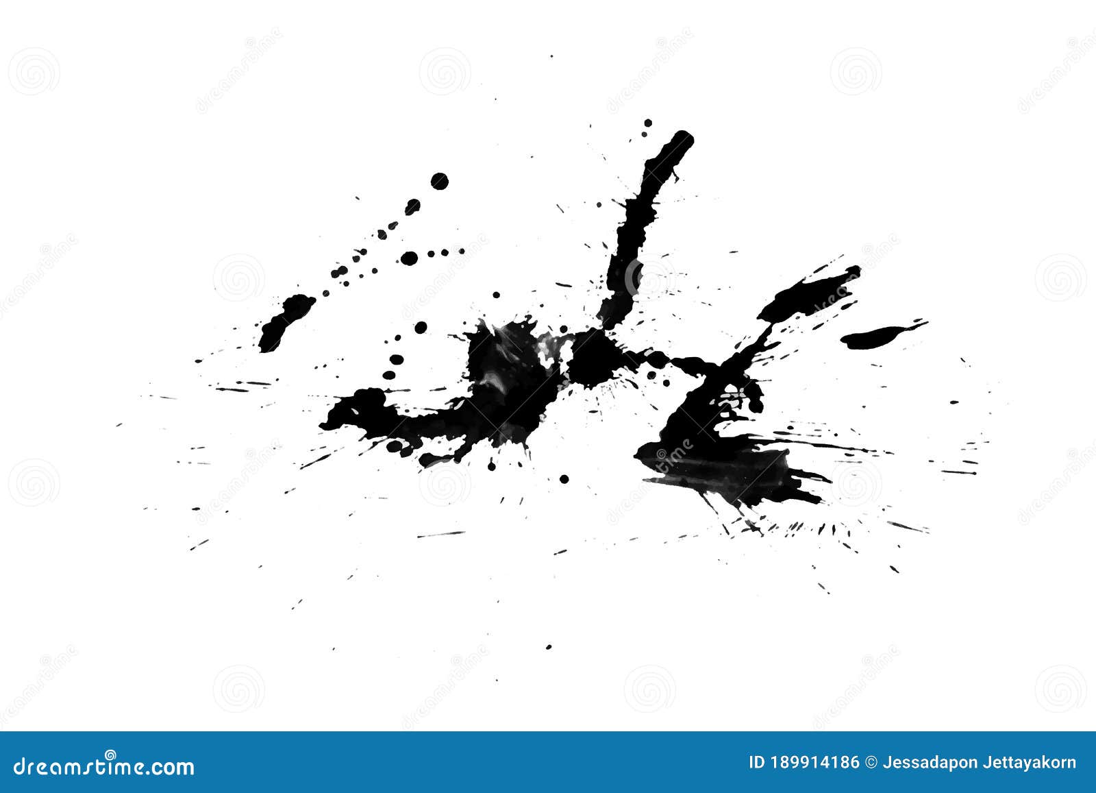 Texture Vector Abstract Ink Drops on White Paper Background Stock ...