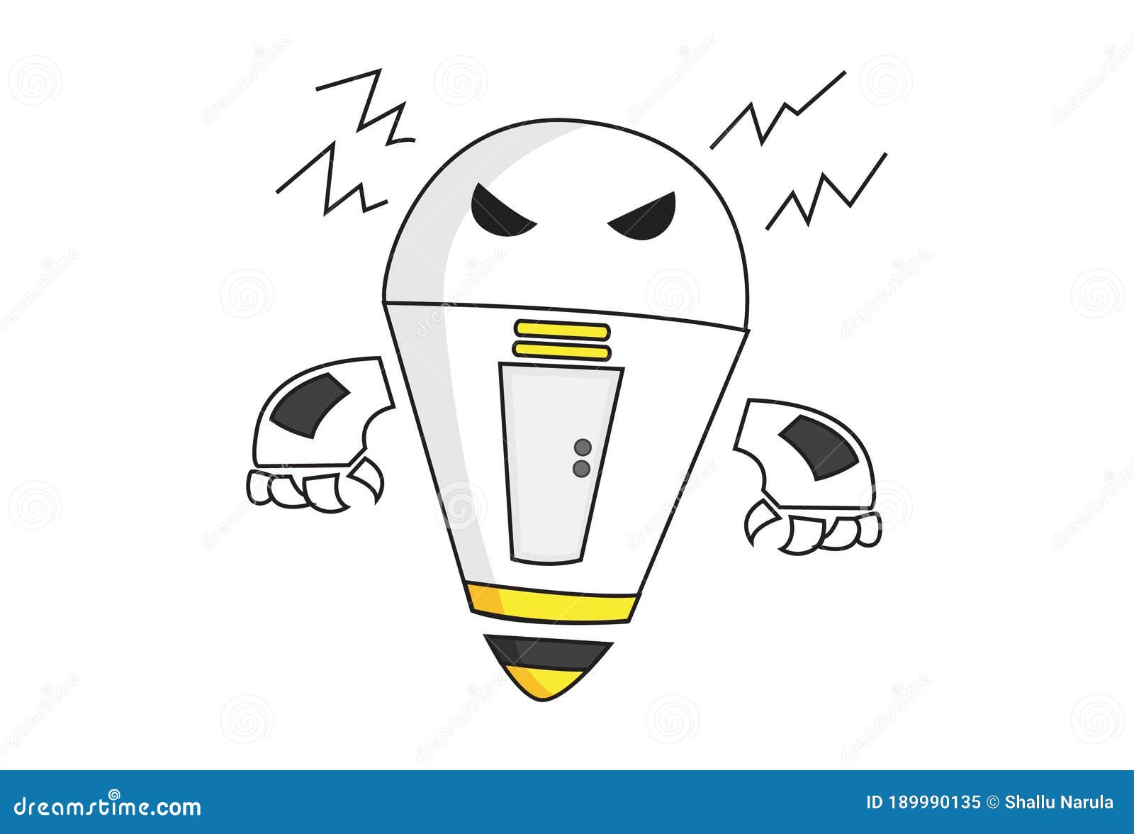 Vector Cartoon Illustration of Robot Stock Vector - Illustration of ...