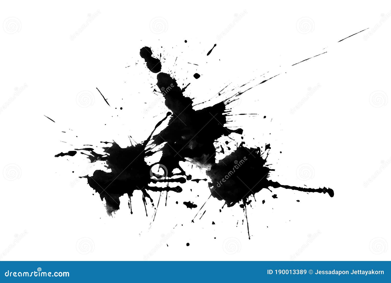 Texture Vector Abstract Ink Drops on White Paper Background Stock ...