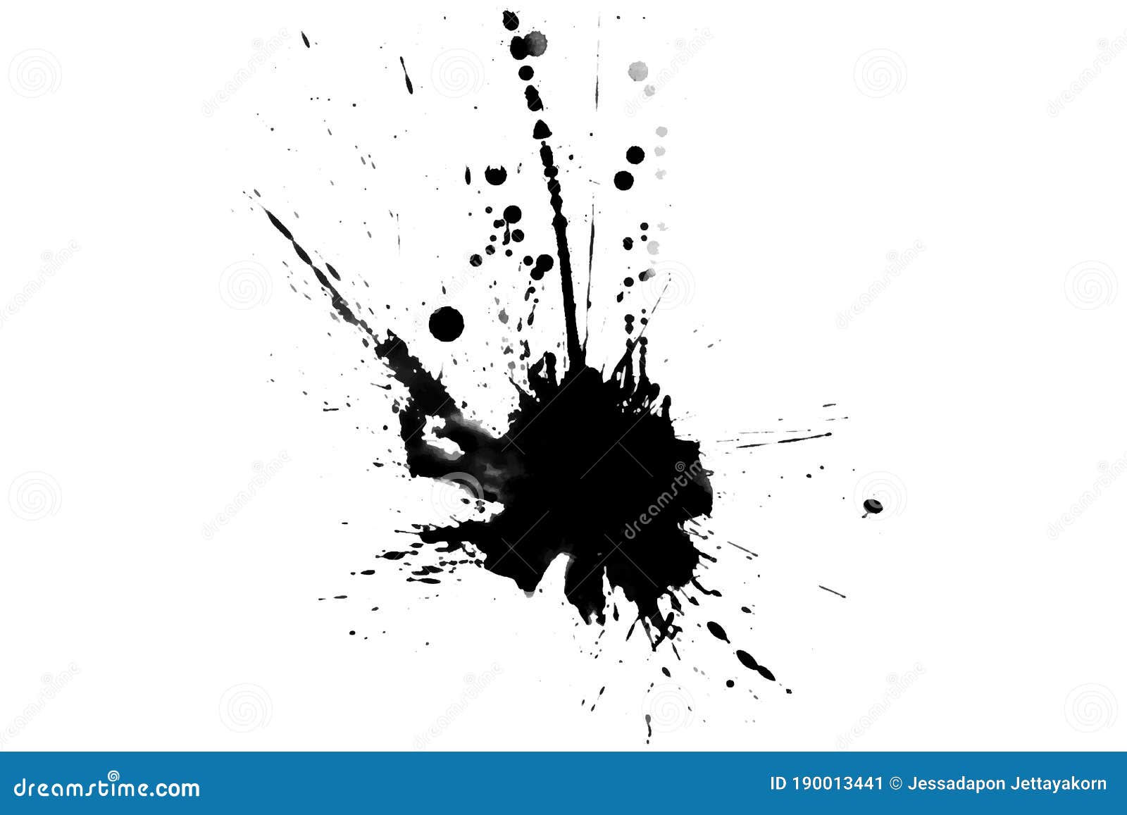 Texture Vector Abstract Ink Drops on White Paper Background Stock ...
