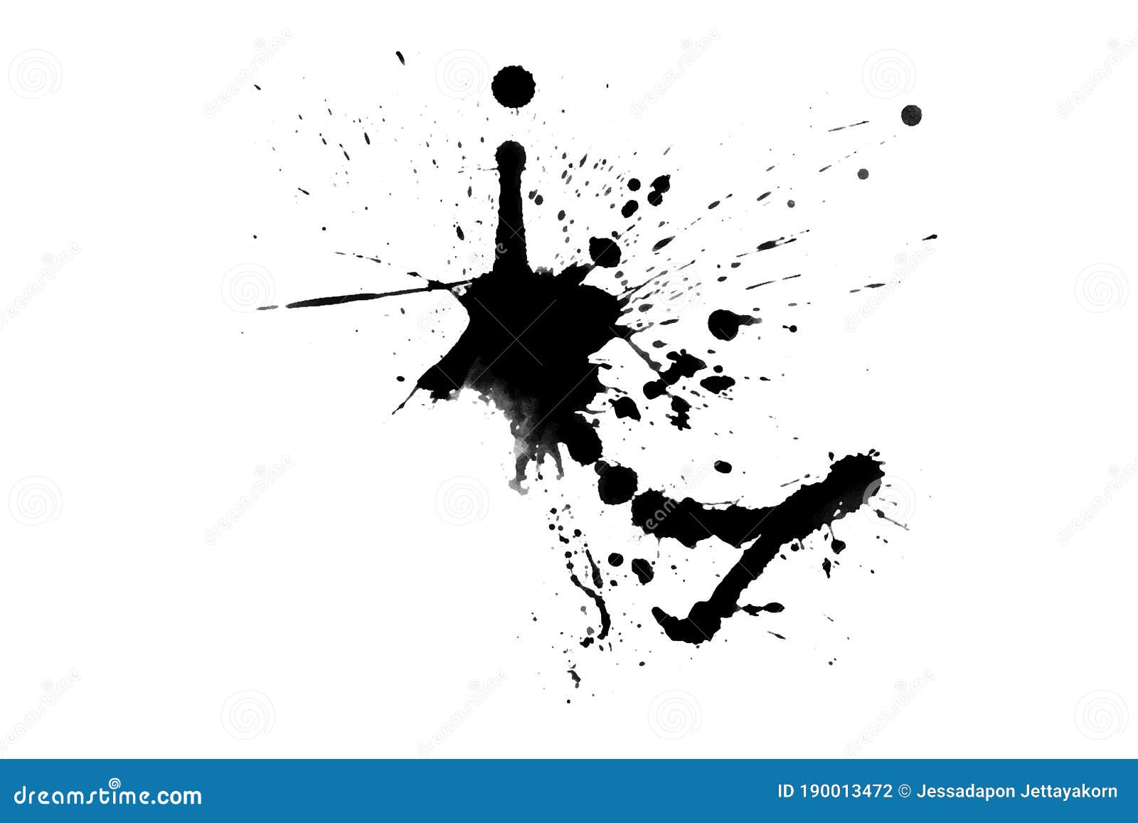 Texture Vector Abstract Ink Drops on White Paper Background Stock ...