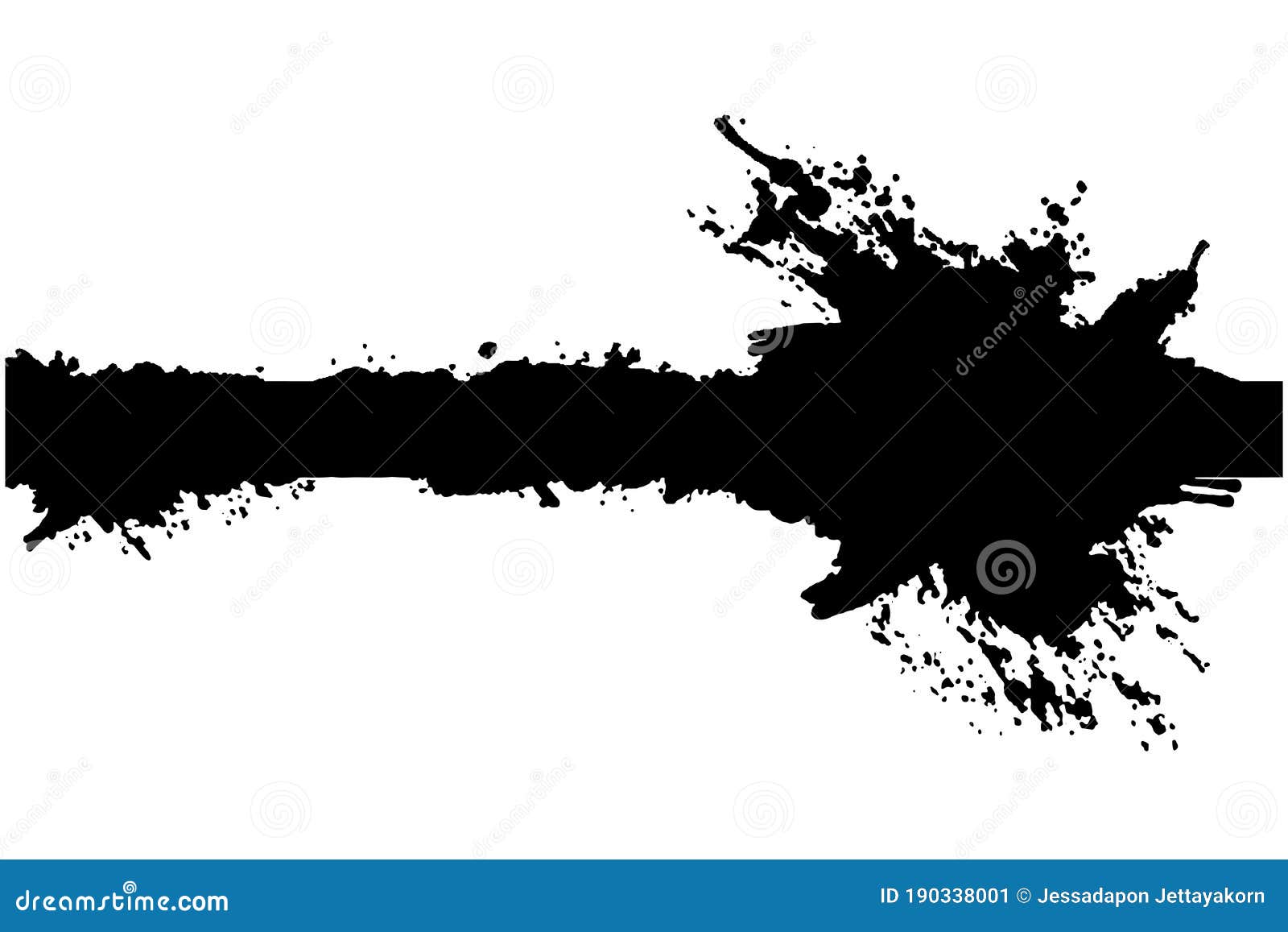 Texture Vector Black Paint, Ink Brush Stroke, Brush, Line or Texture ...