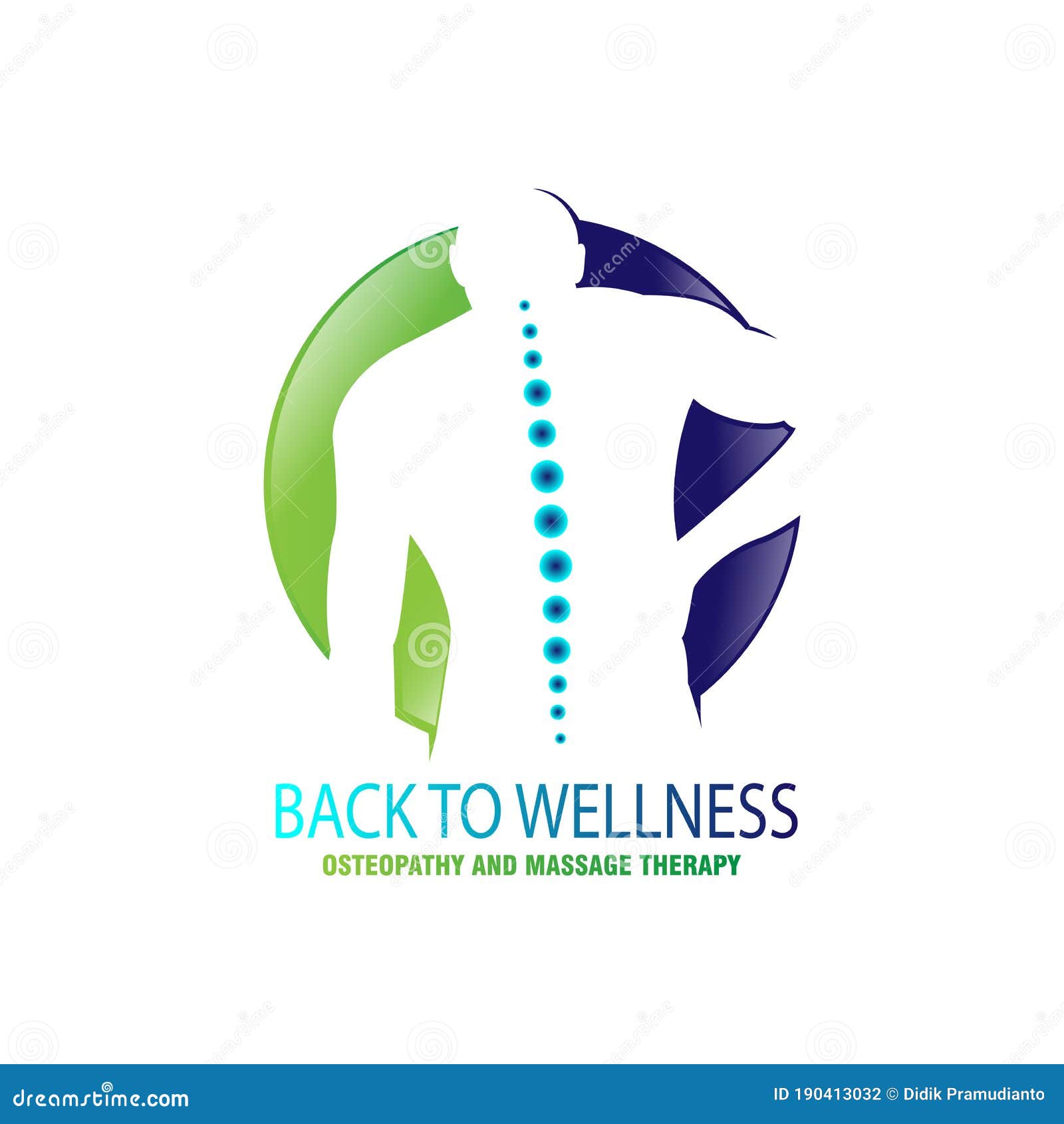Osteopathy and Massage Therapy Logo Stock Vector - Illustration of ...