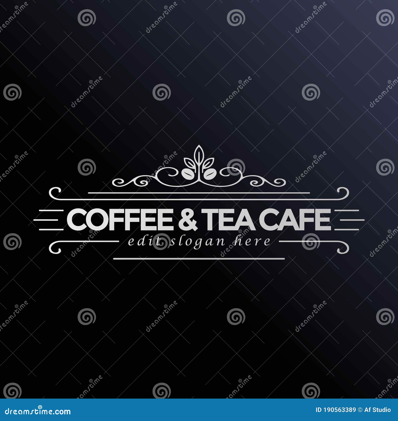 Vintage Retro Coffee Tea Cafe Restaurant Logo Design Vector Stock ...