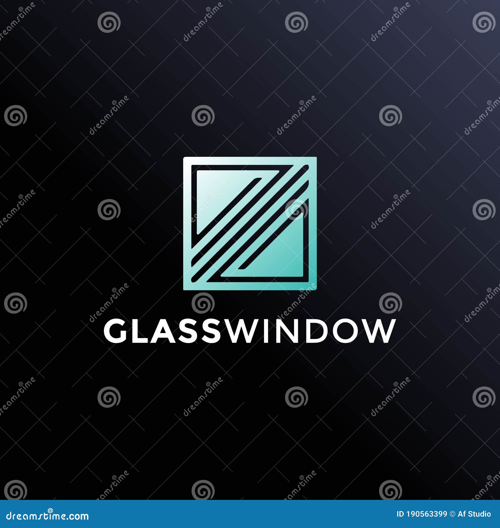 Simple Minimalist Square Glass Window Logo Design Vector Stock Vector ...