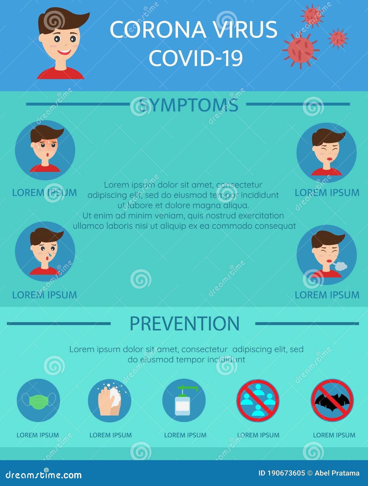 Infographics of Covid-19 Template Design Stock Vector - Illustration of ...