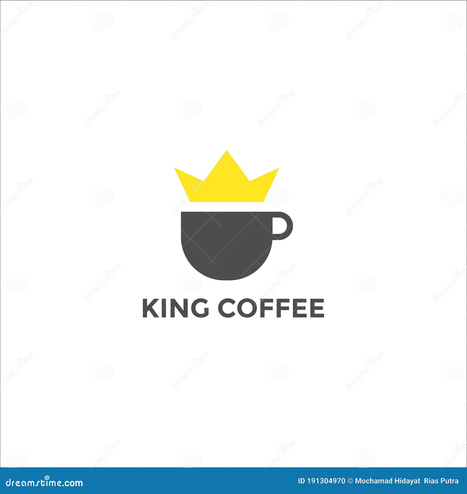 King Coffee Logo,coffee Shop Logo Design Template Stock Illustration ...