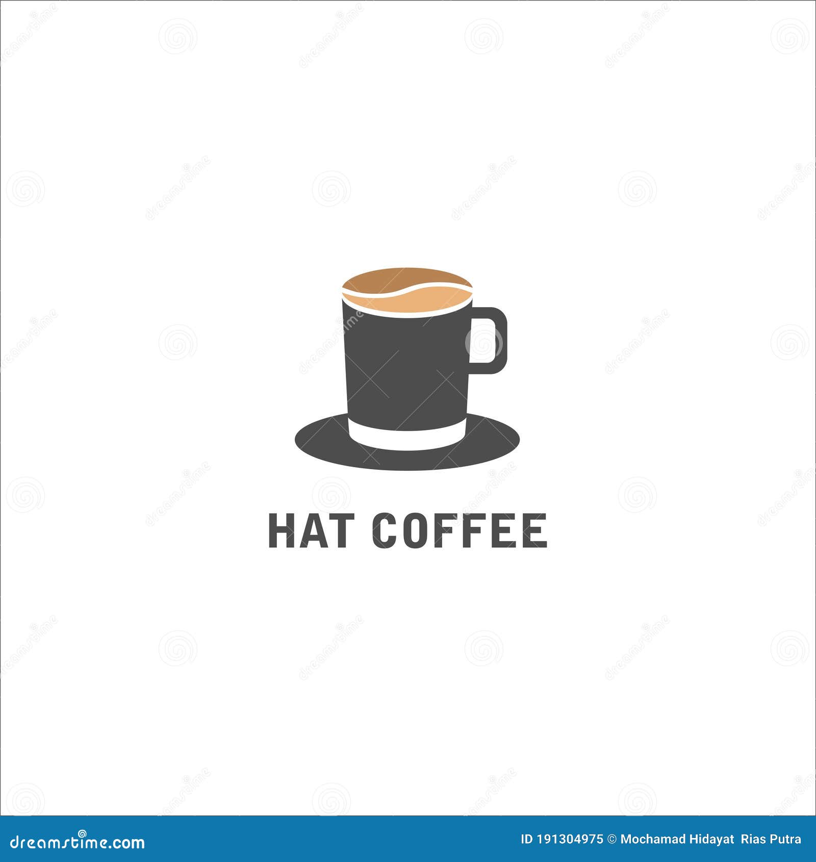 Hat Coffee Logo Design with Modern Concept. Icon Hat Coffee Cup Vector ...