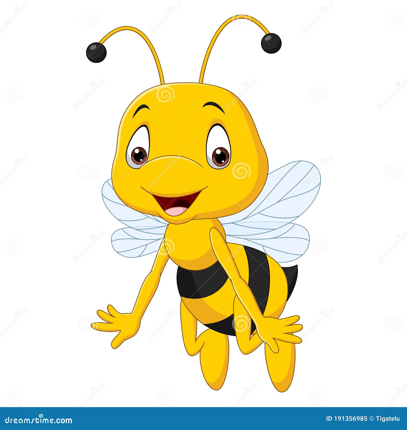 Happy Hornet, Wasp, Or Bee Mascot Vector Illustration | CartoonDealer ...