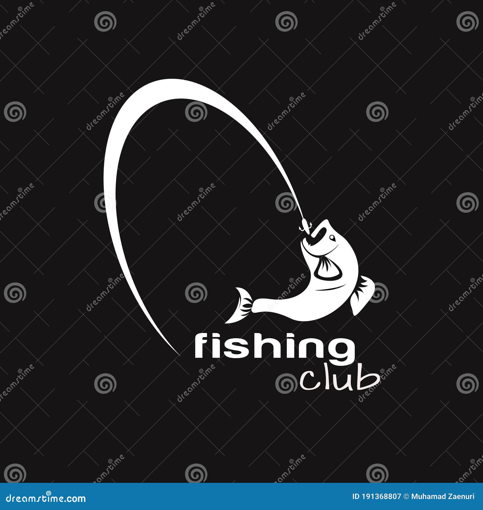 Cool and Unique Fishing Logo. Stock Vector - Illustration of cool, blue ...