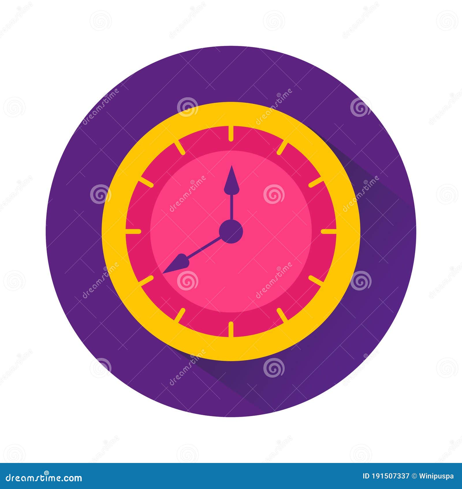 Flat Icon Clock. Single High Quality Flat Symbol of Time for Web Design ...