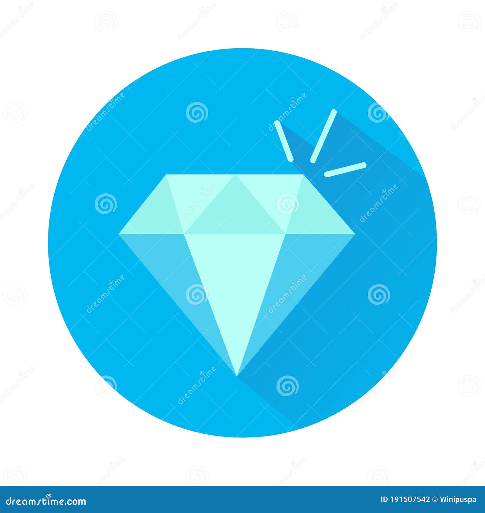 Flat Icon Diamond. Single High Quality Flat Symbol of Diamond for Web ...