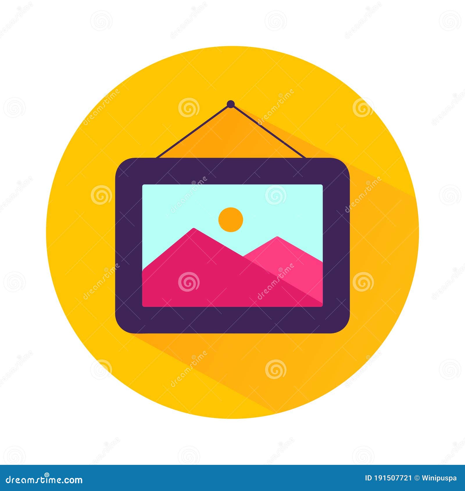 Flat Icon Photo in Frame. Single High Quality Flat Symbol of Images for ...
