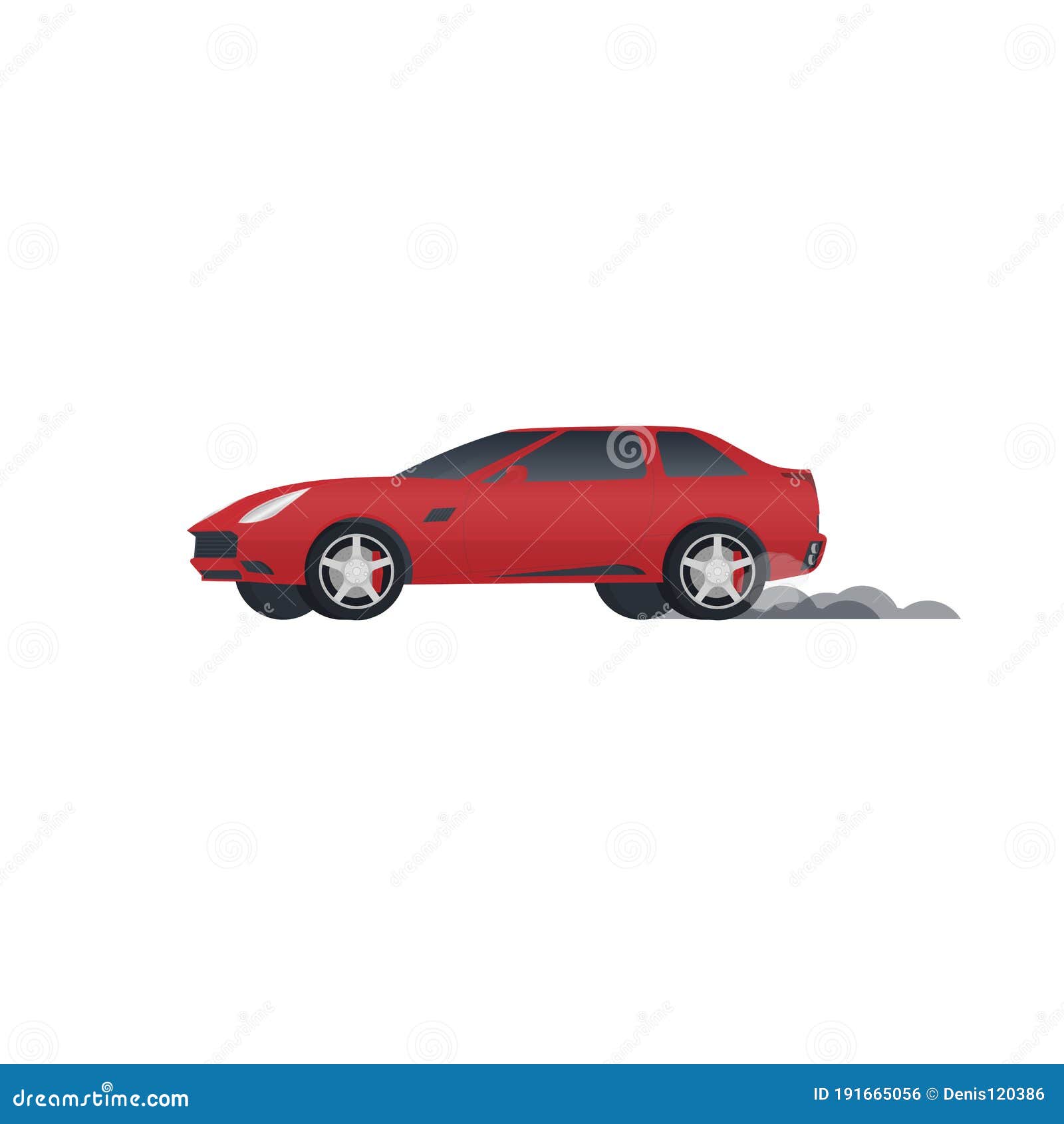 Car. Fast Driving, Vector Illustration Stock Illustration ...