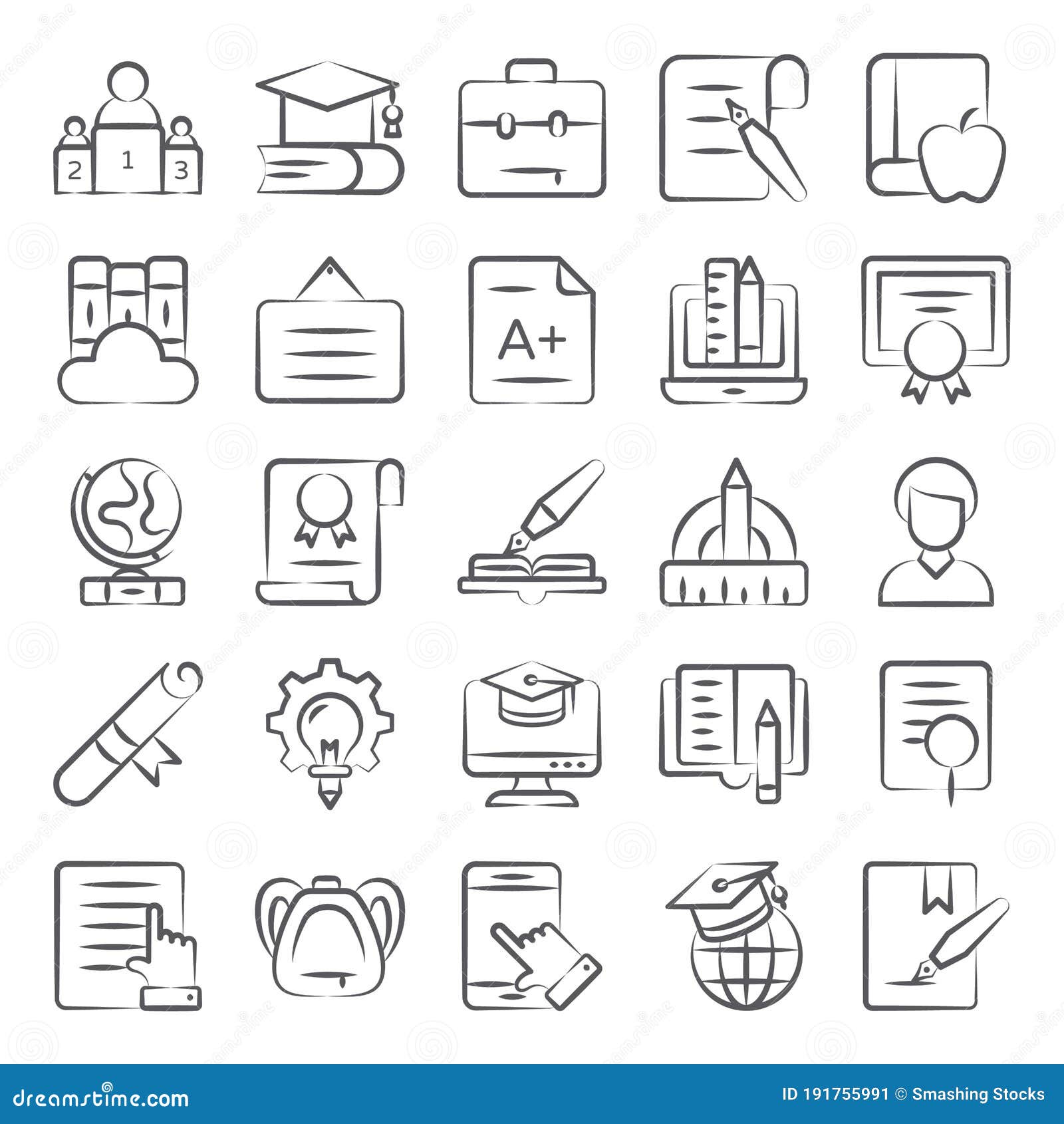 Special Education Doodle Icons Pack Stock Vector - Illustration of ...