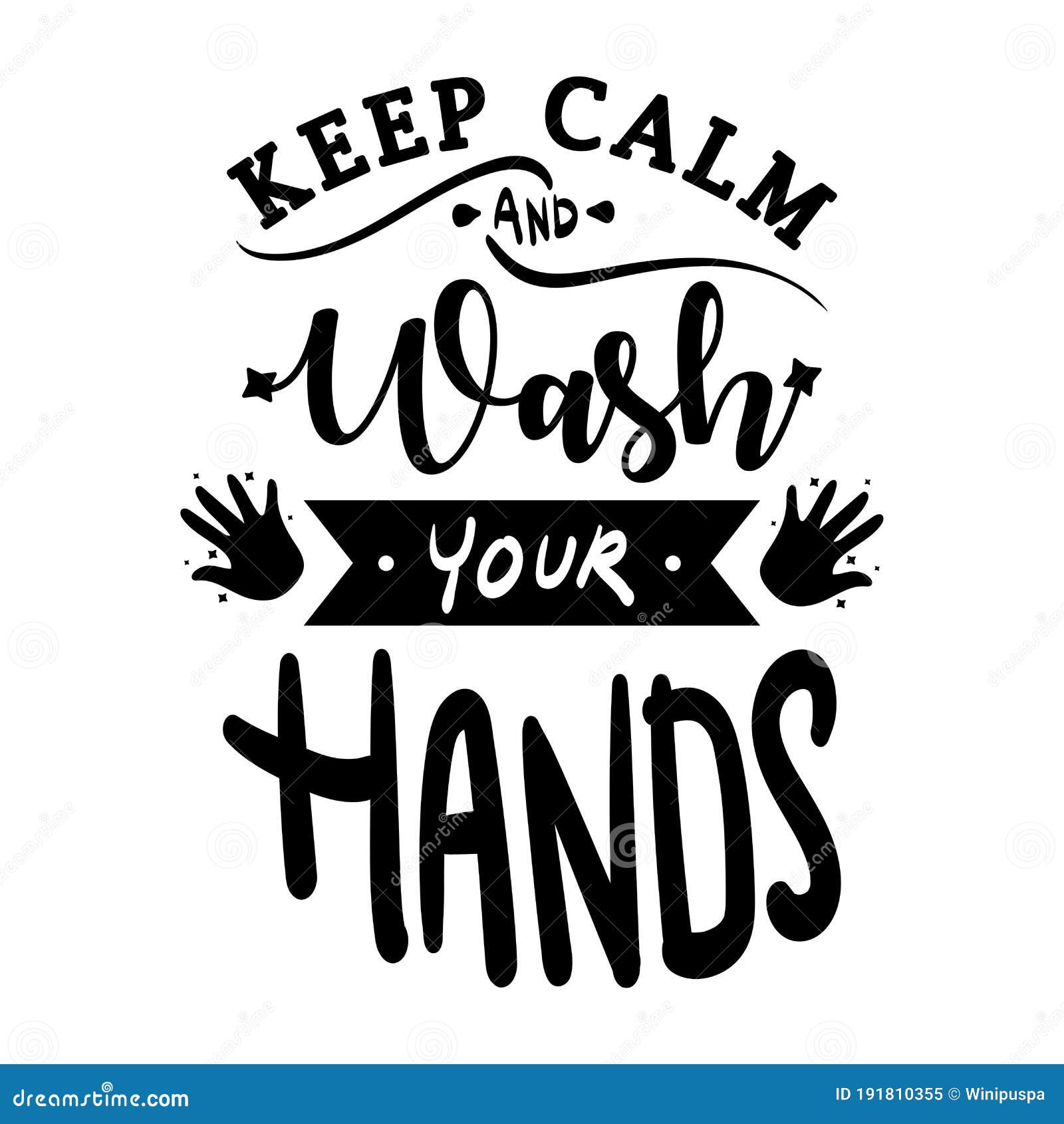 Keep Calm and Wash Your Hands Stock Illustration - Illustration of calm ...