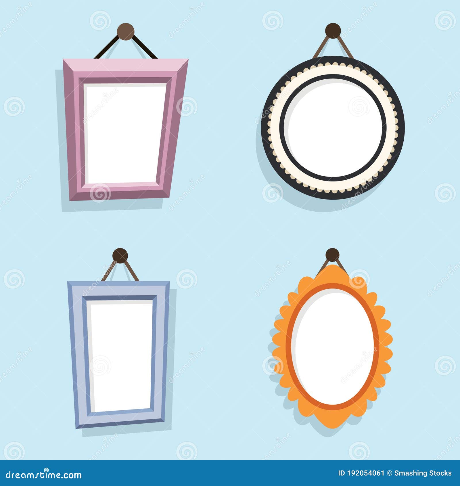 Cartoon Frames Set Photo Flat Icons Stock Vector - Illustration of ...