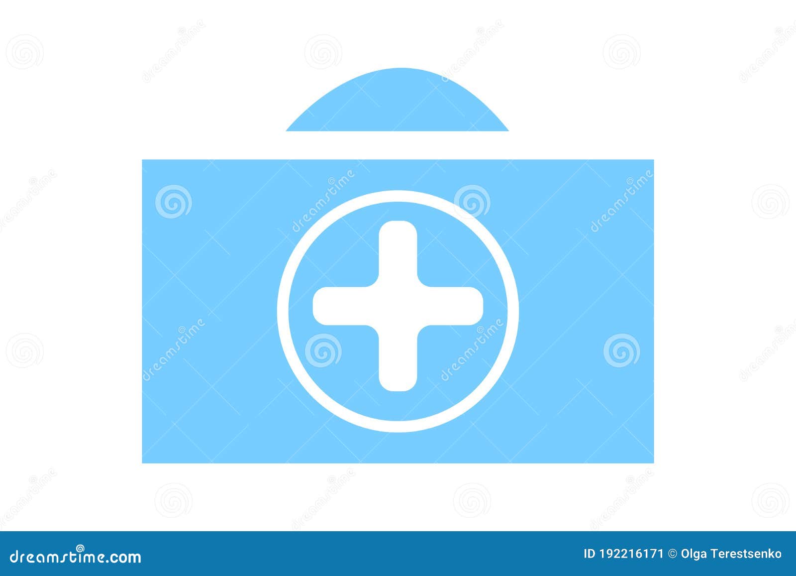 EPS 10 Vector. Blue Flat Simple Medical Icon. Stock Vector ...