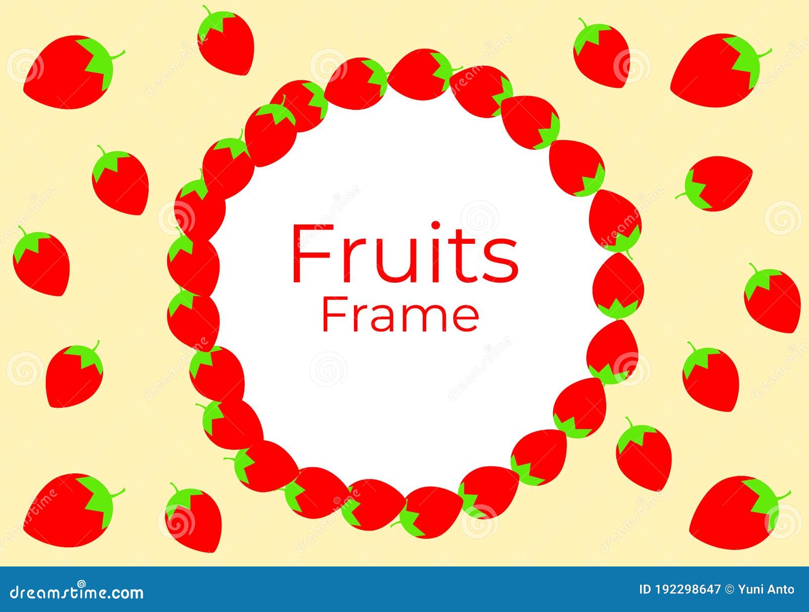 A Frame Of Fruits Image,clipart For Print.Graphic Design. Cartoon ...