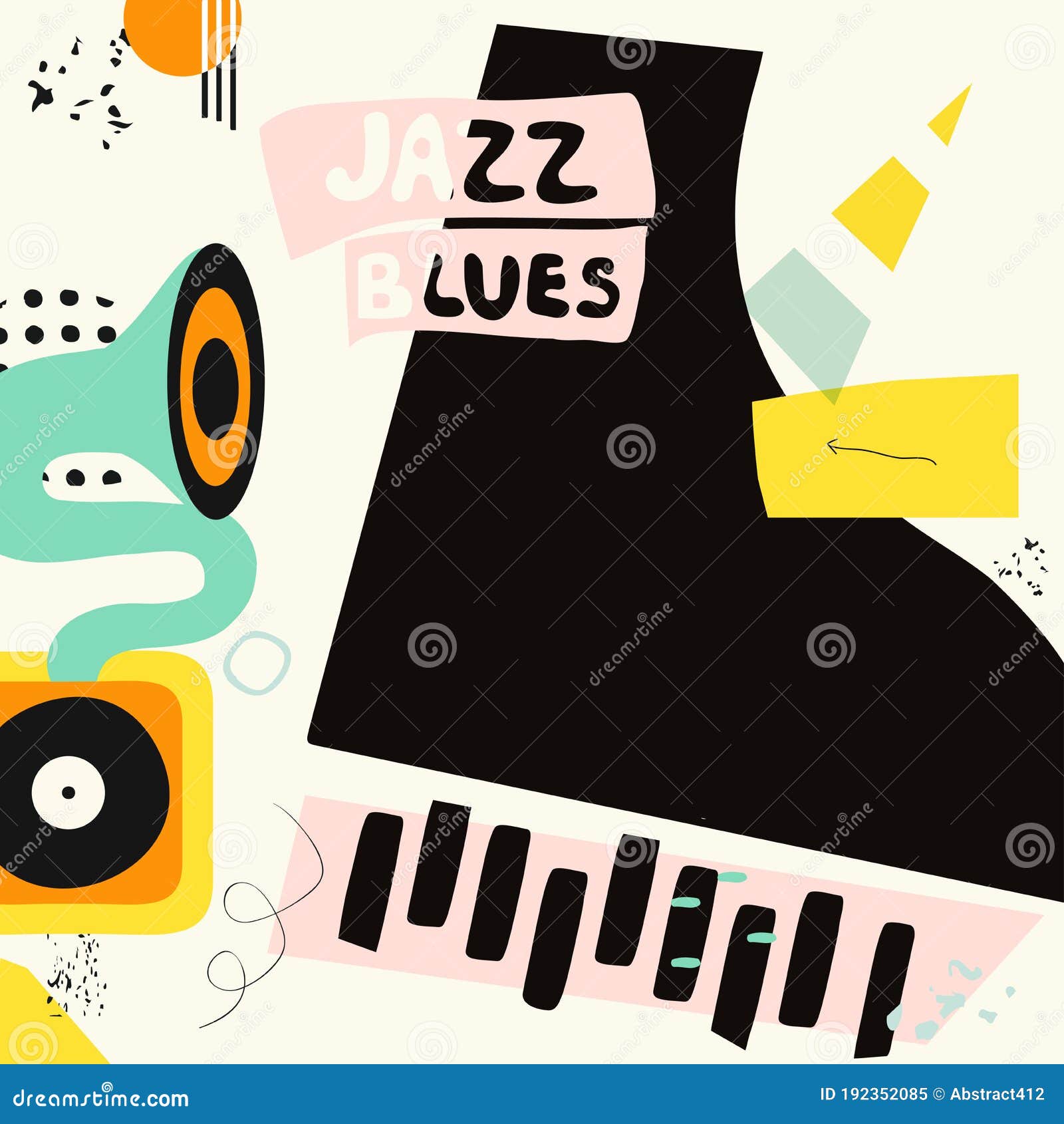 Artistic Jazz Night Background In Color. Poster For The Jazz Festival ...