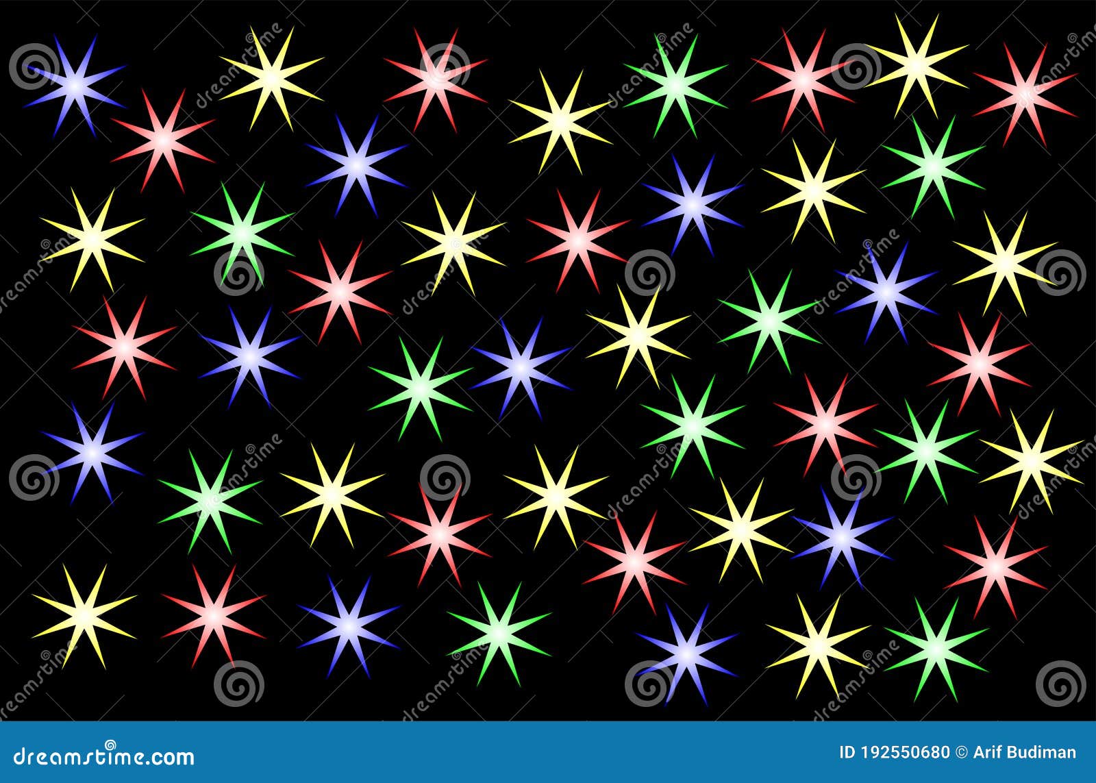 Seamless Background with Colorful Stars Stock Illustration ...