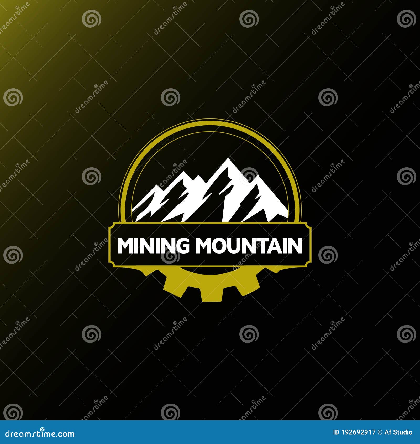 Mountain Gear Cog Sprocket Mining Ferry Machine Logo Design Stock ...