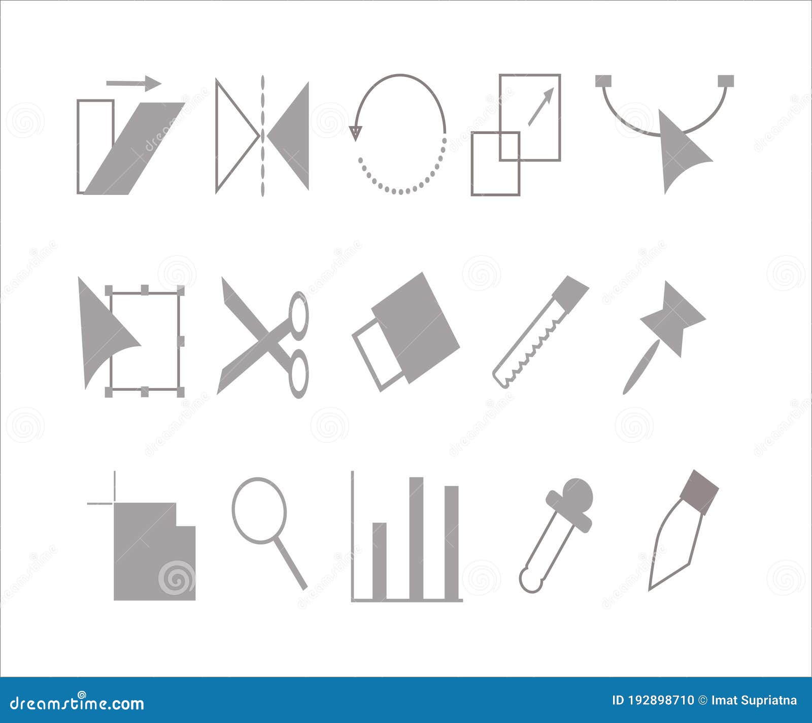Illustrator Tool Icon Set. for Introduction and Learning Part 3 Stock ...