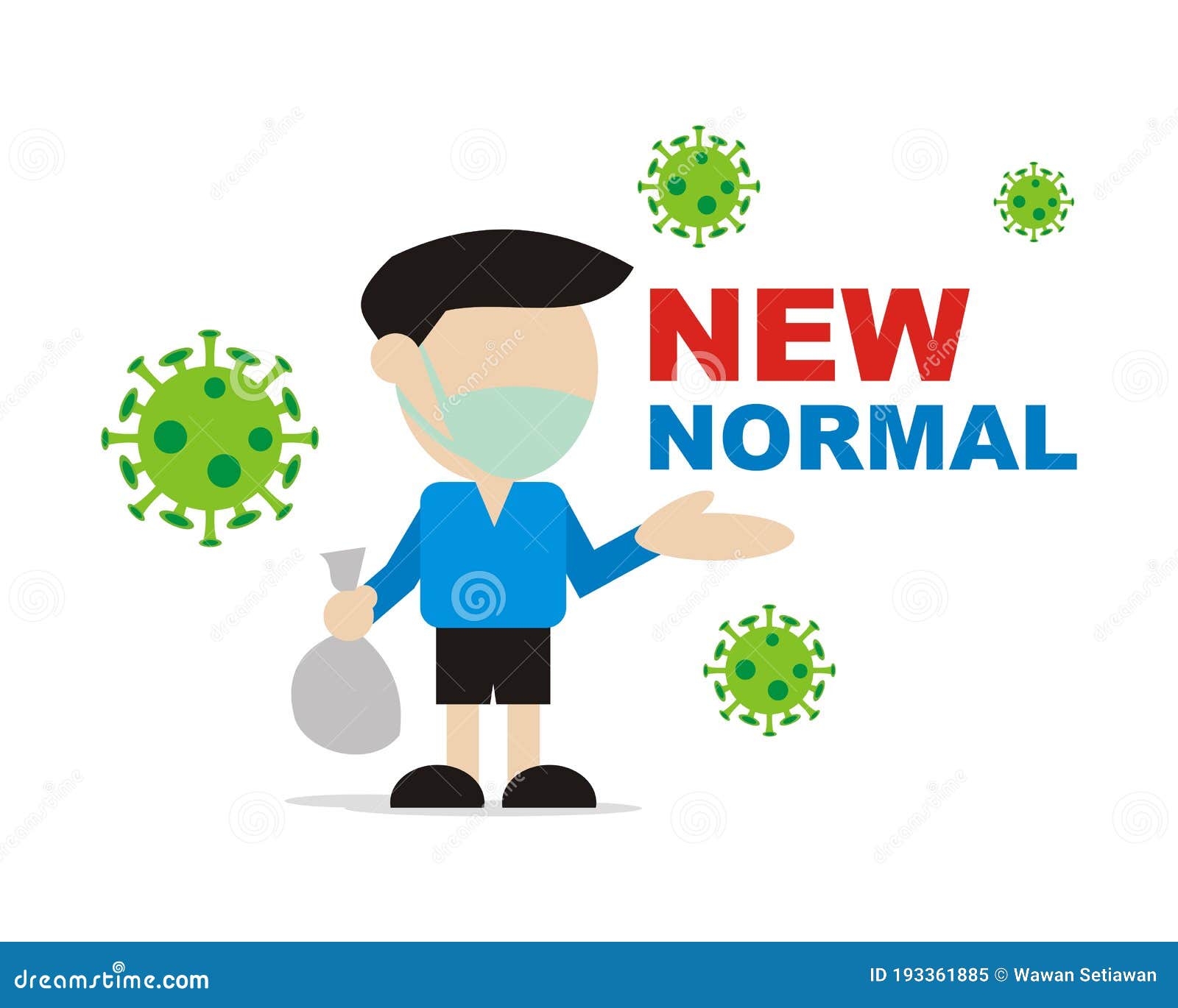 New Normal New Lifestyle Design Vector Stock Vector - Illustration of ...