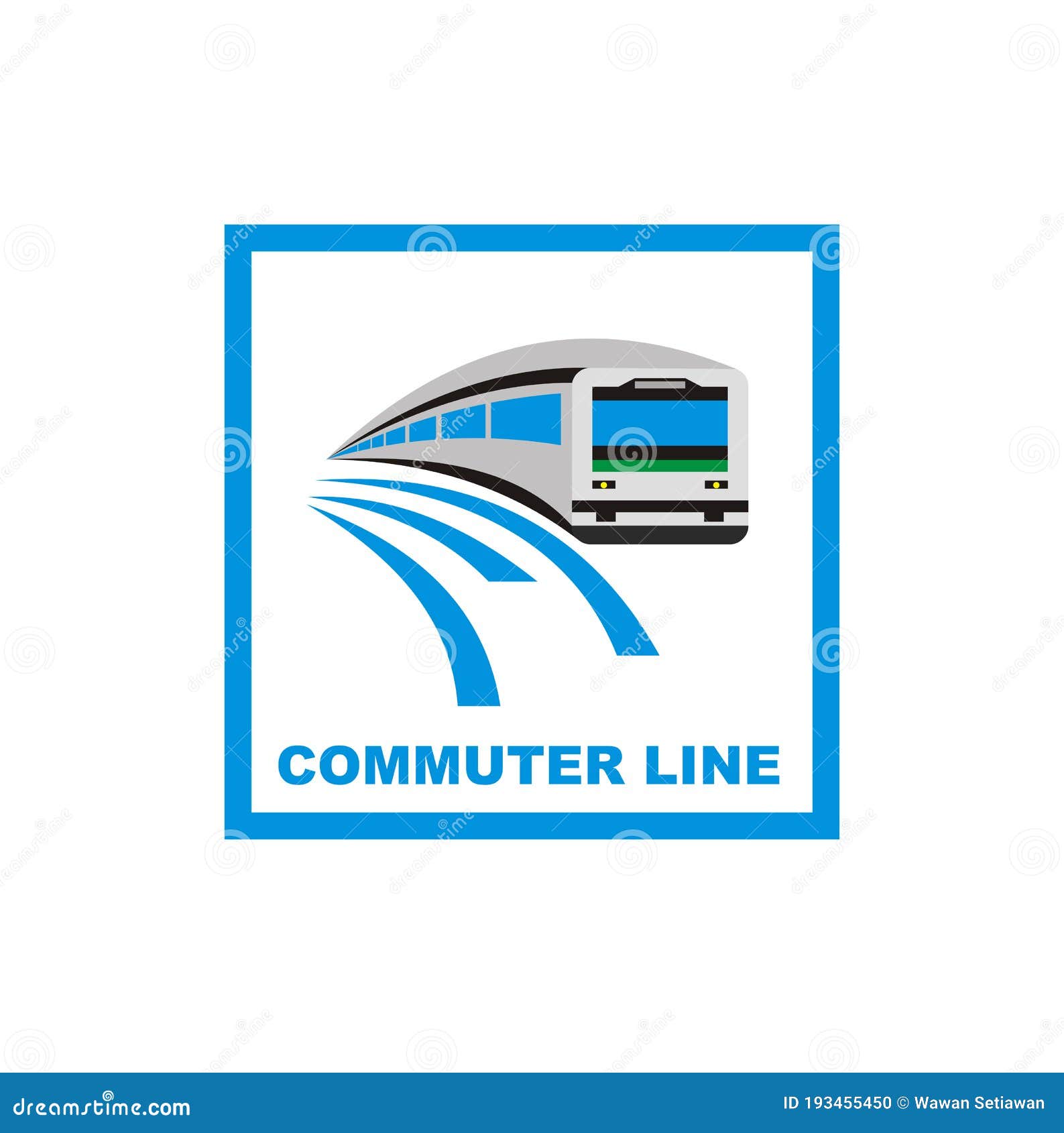 Commuter Line Design Logo - Vector - Illustration Stock Vector ...