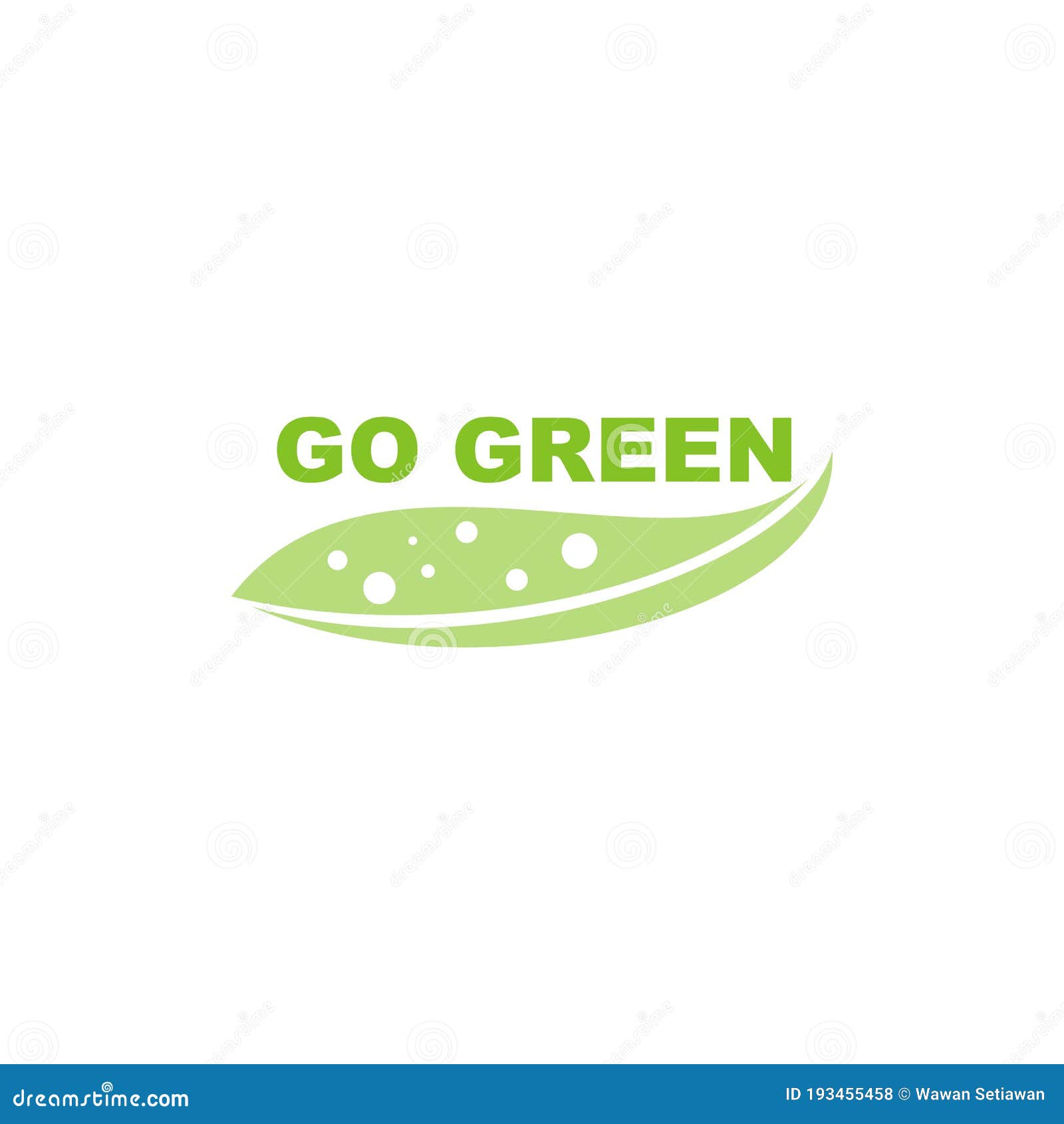 Go Green Design Logo Green Color - Vector Stock Vector - Illustration ...