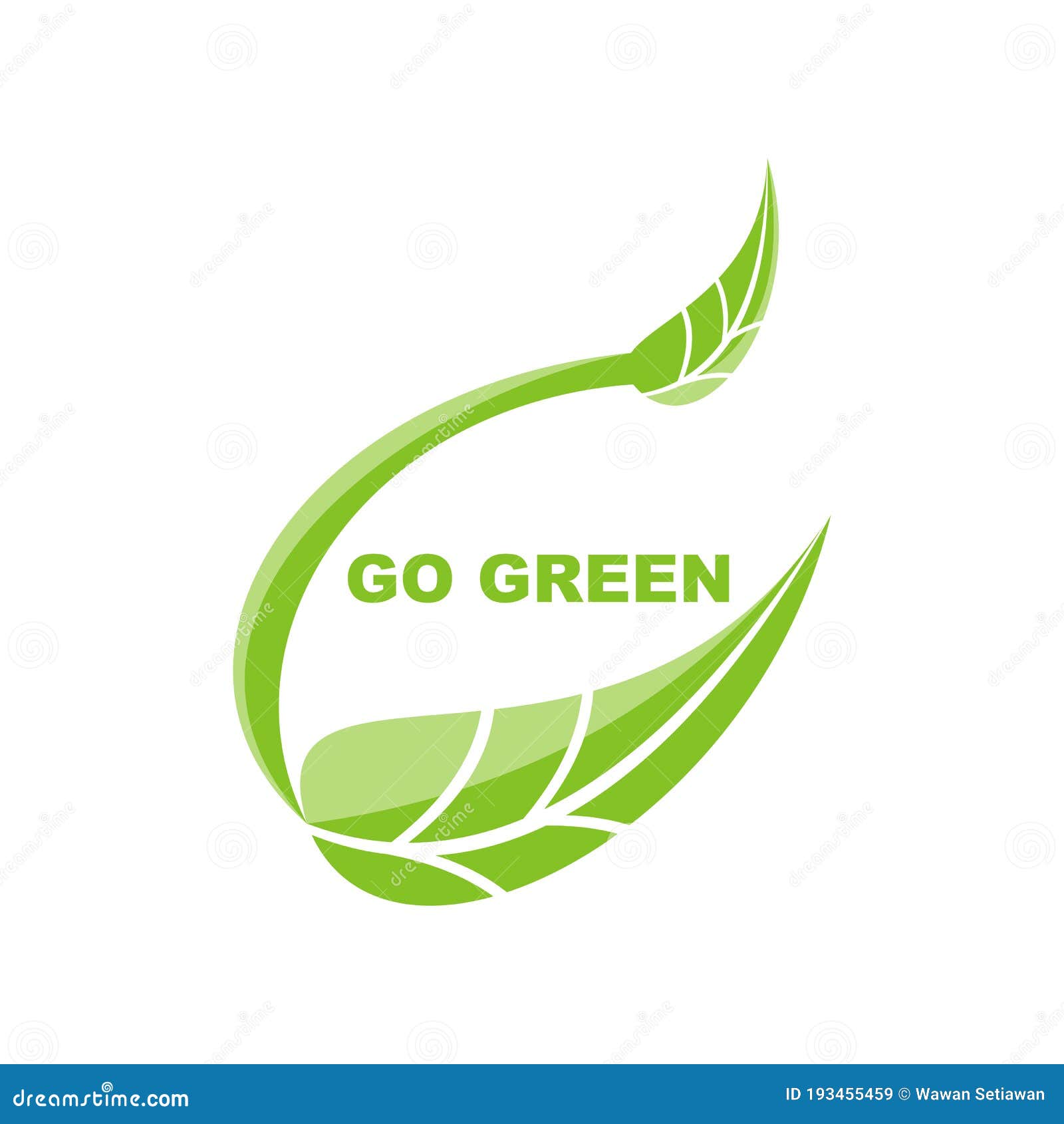 Go Green Nature Design Logo - Vector - Illustration Stock Vector ...