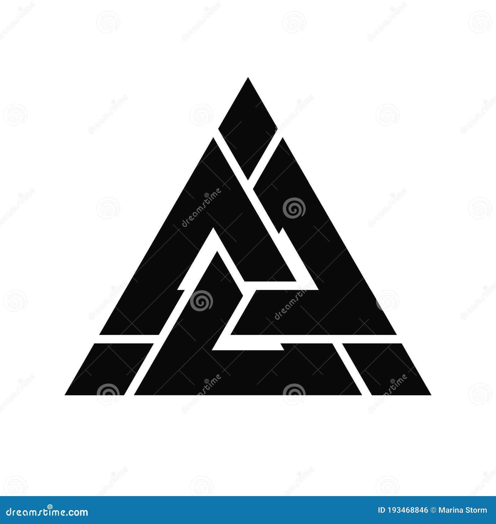 Viking Trinity Triquetra Tribal Tattoo Design For Scale Seamless ...