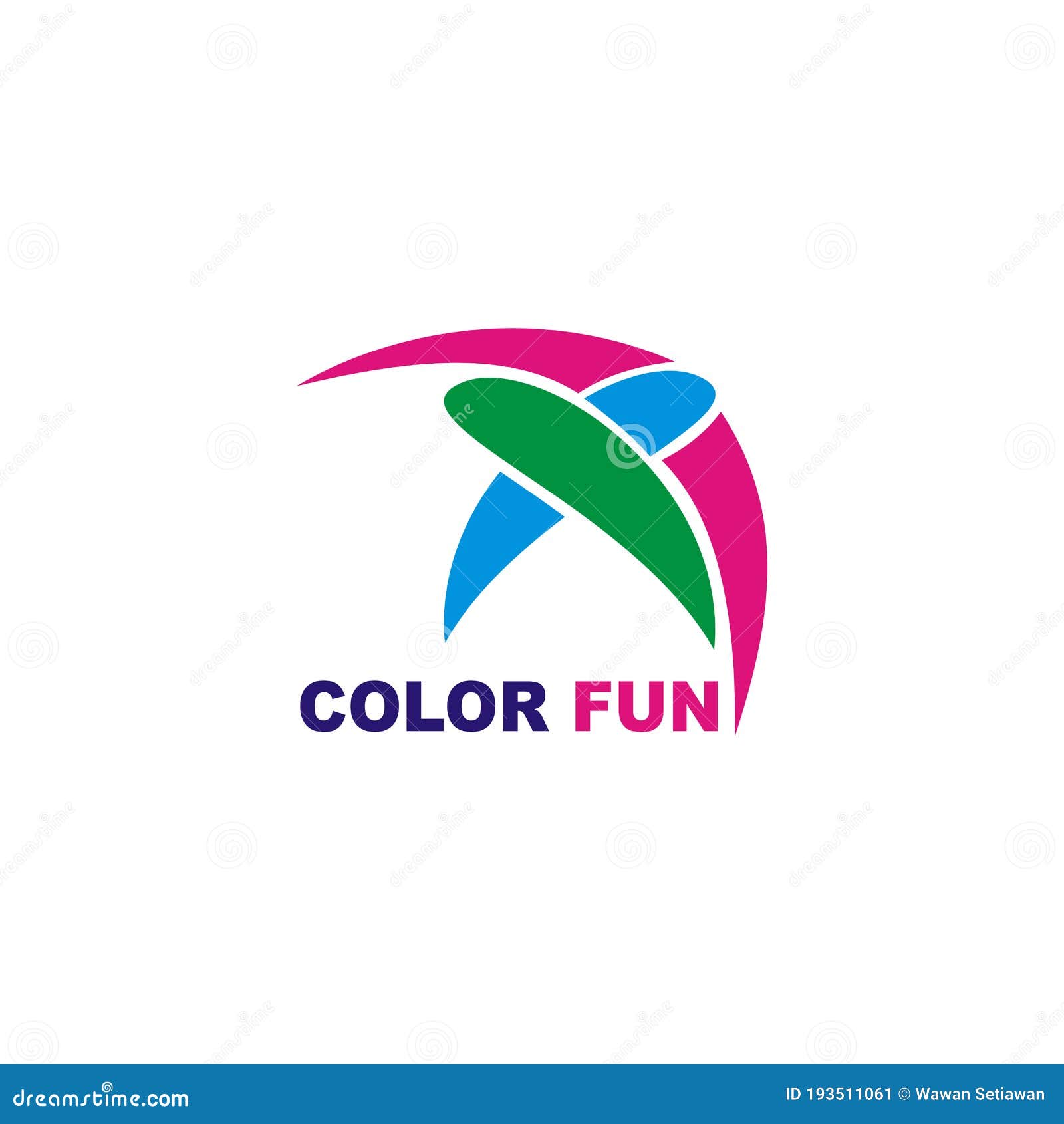 Design Logo Vector Color Fun Stock Vector - Illustration of connection ...