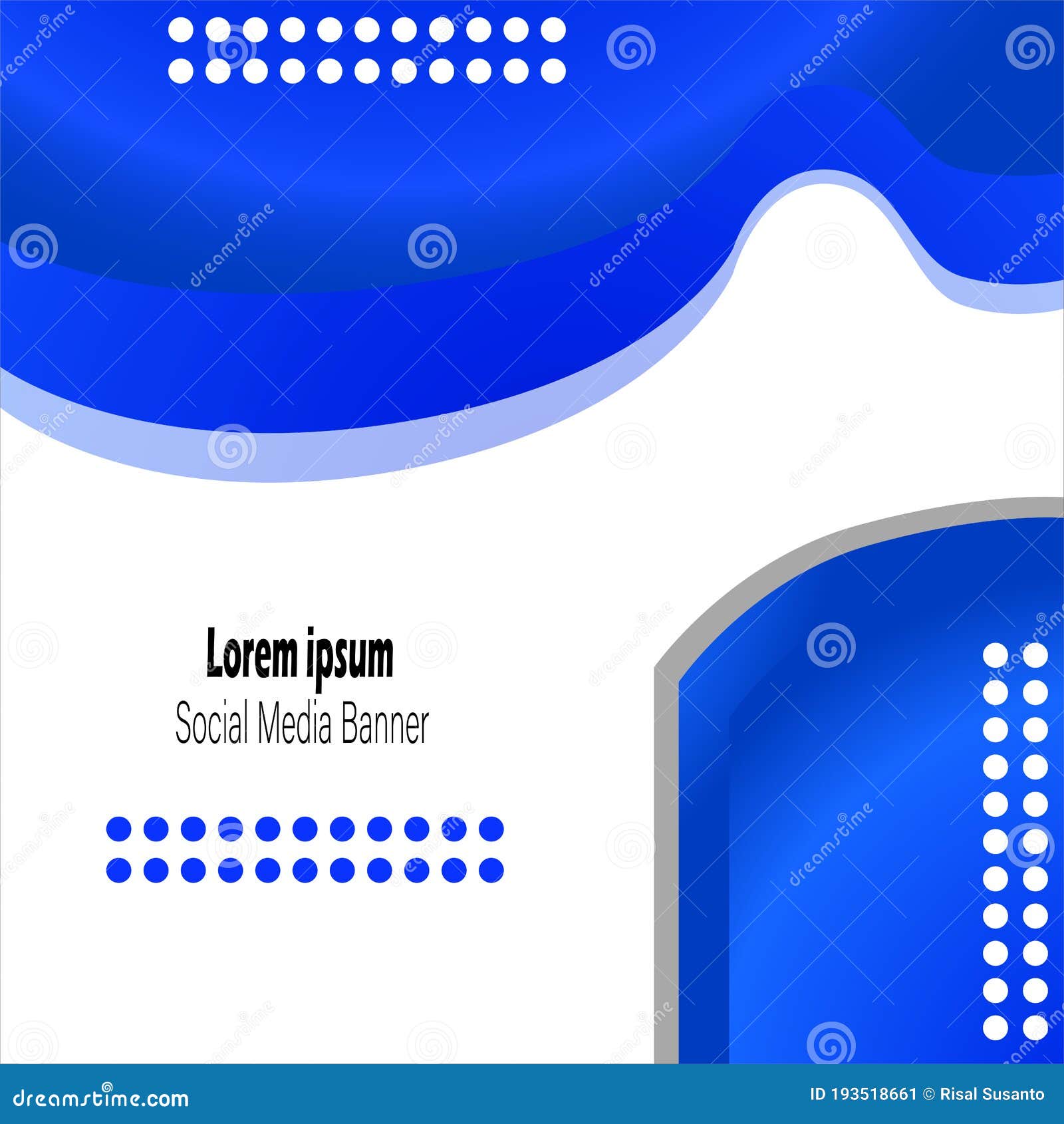 Social Media Blue Template Banner Vector Design To Promotion Your ...
