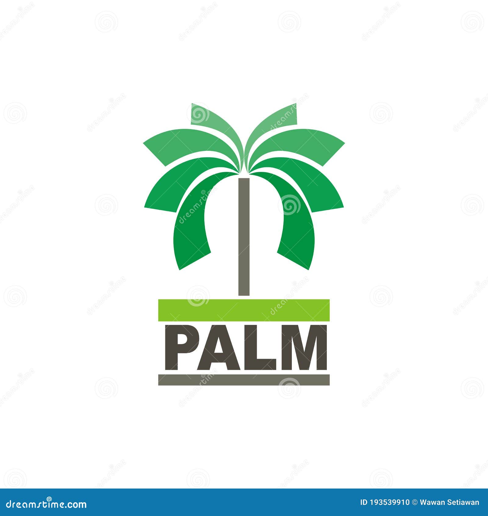 Green Palm Tree Logo Design Vector - Illustration Stock Vector ...