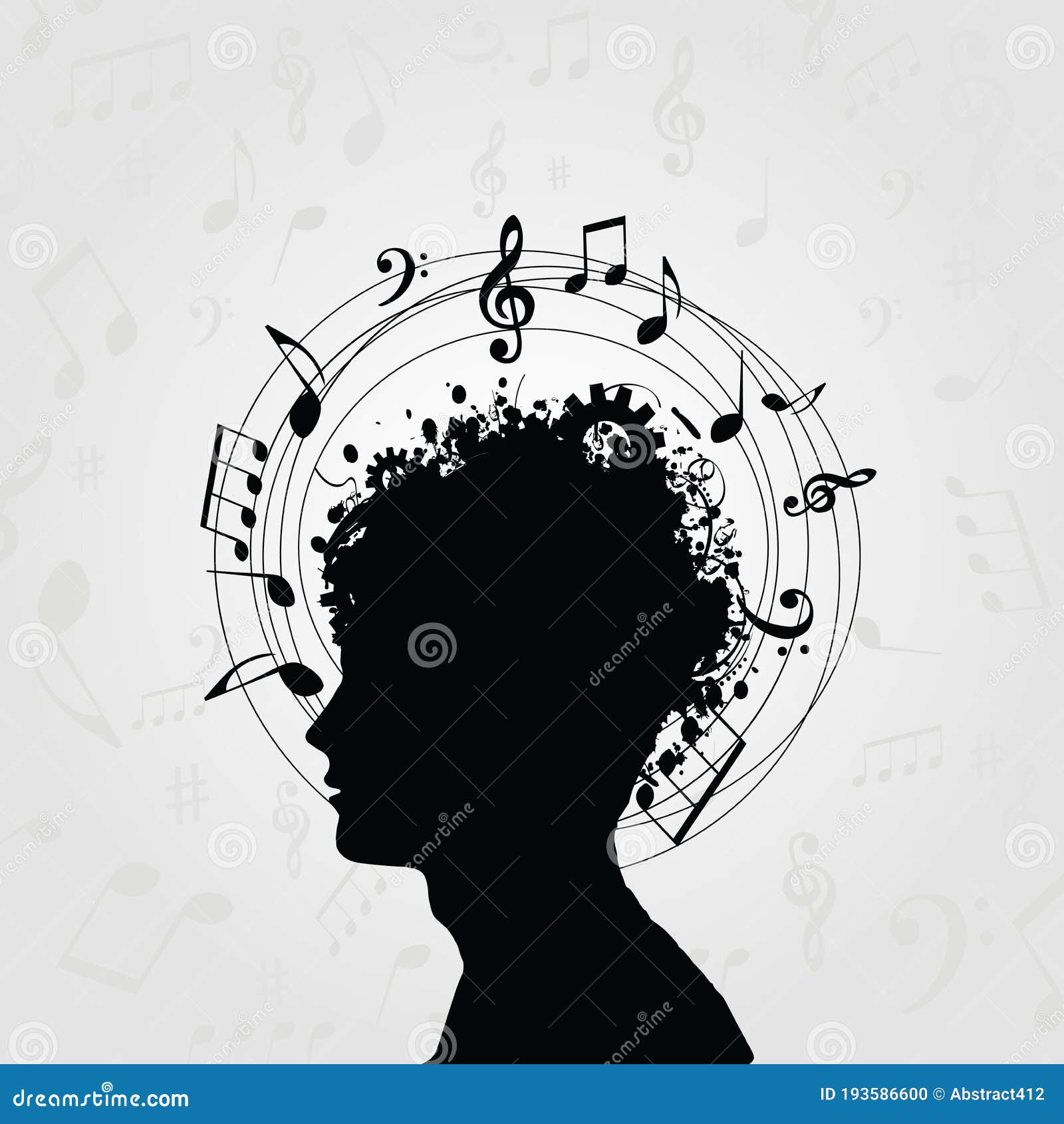 Head From Musical Notes