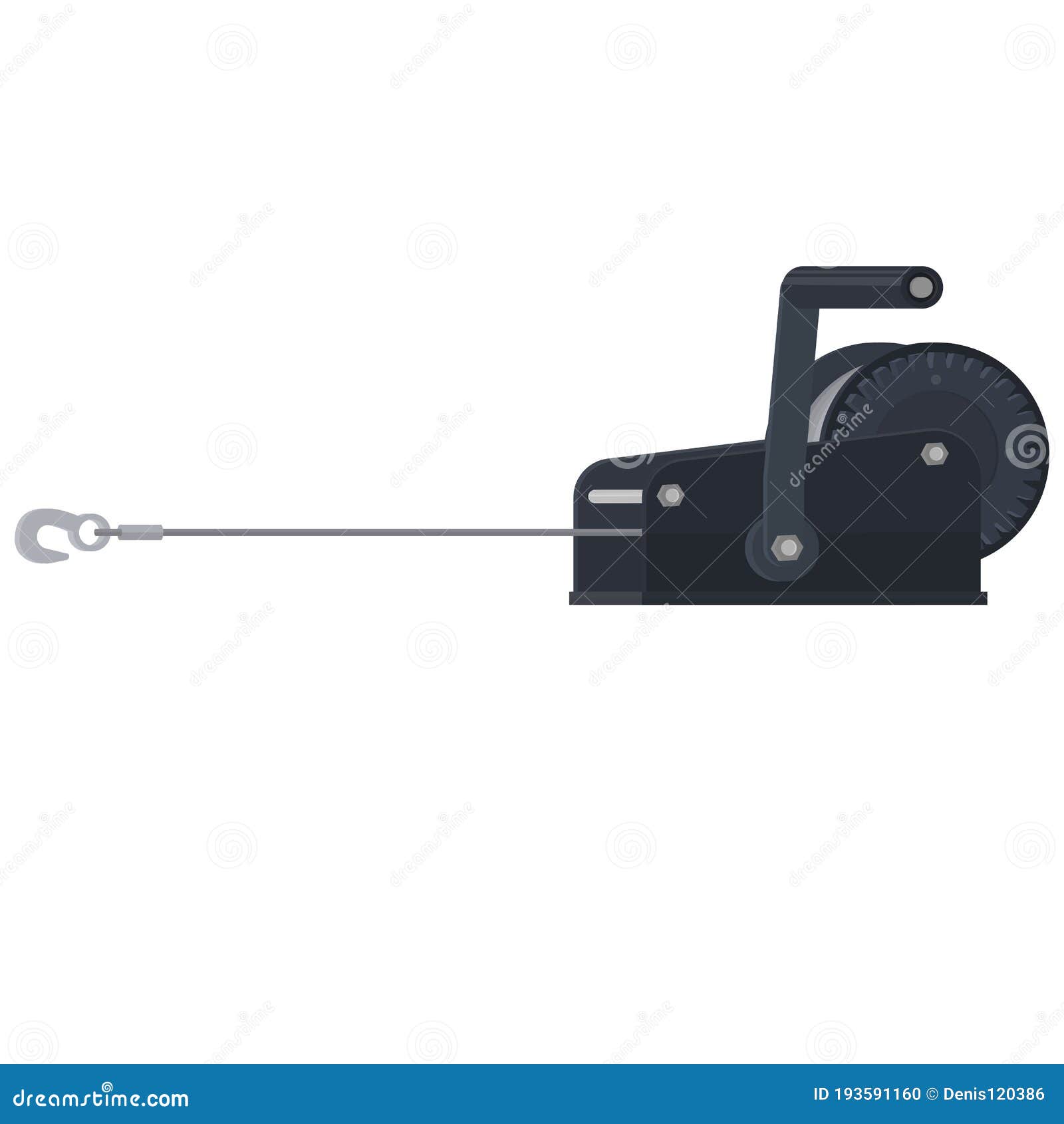 Hand Winch. Winch, Vector Illustration Stock Photography ...