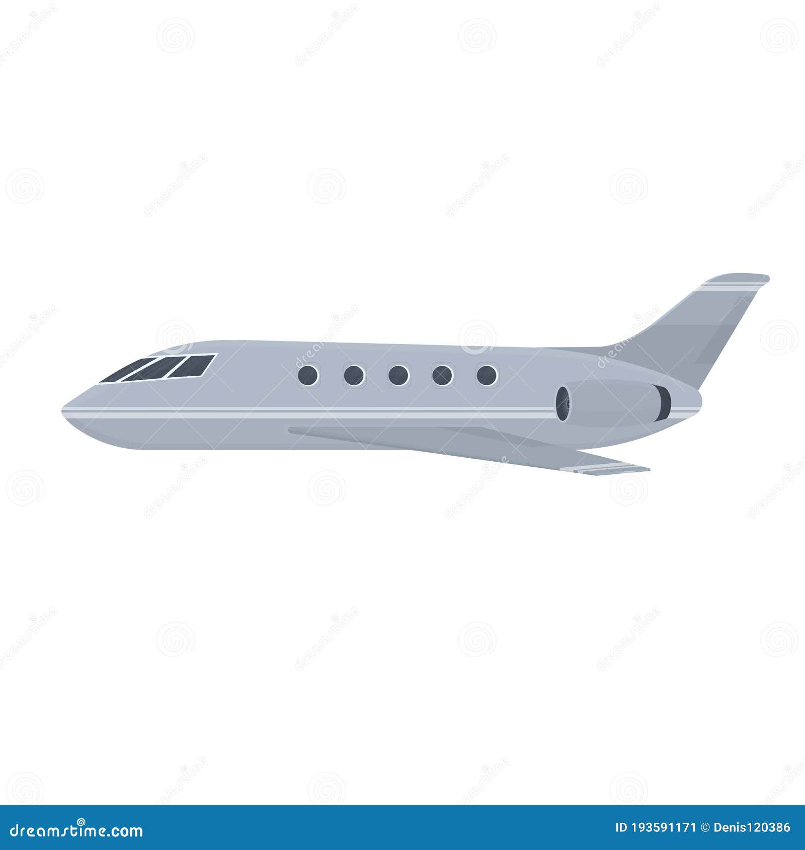 Private Jet. Commercial Aircraft, Vector Illustration Stock Vector ...